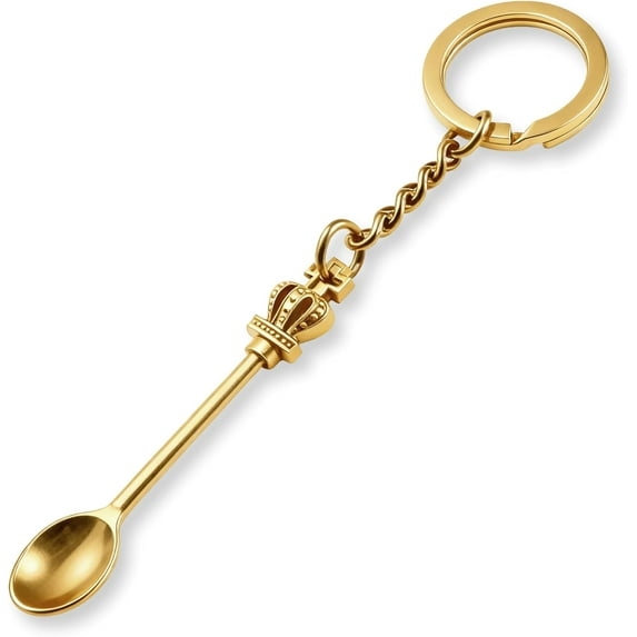 8 Pack Small Measuring Tools Spoon Keychain with Split Key Rings, Metal ...