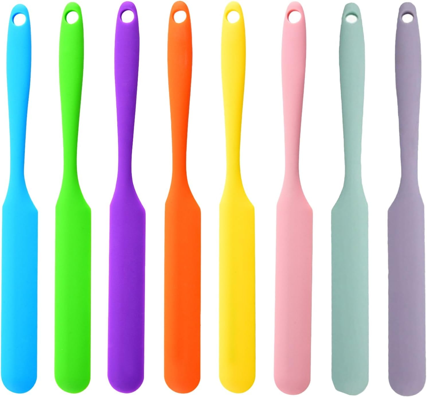 8 Pack Small Silicone Spatulas Bulk,Heat Resistant Kitchen Tools for ...