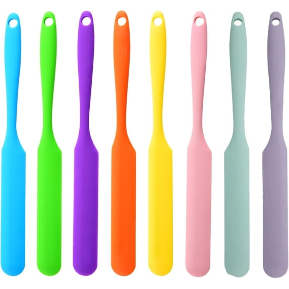 8 Pack Small Silicone Spatulas Bulk,Heat Resistant Kitchen Tools for ...