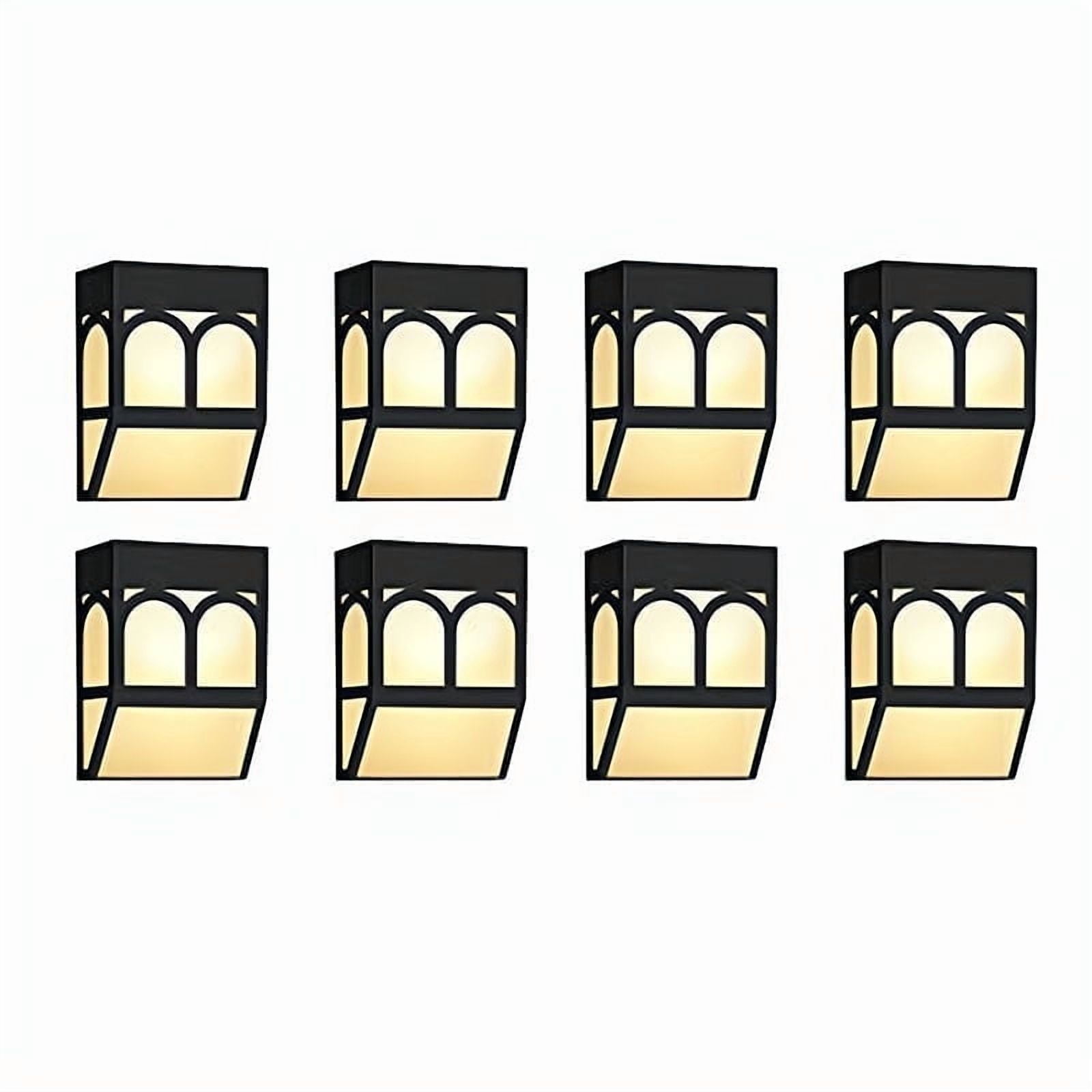 8 Pack Solar Fence Lights, Color Changing Waterproof LED Deck Lights ...
