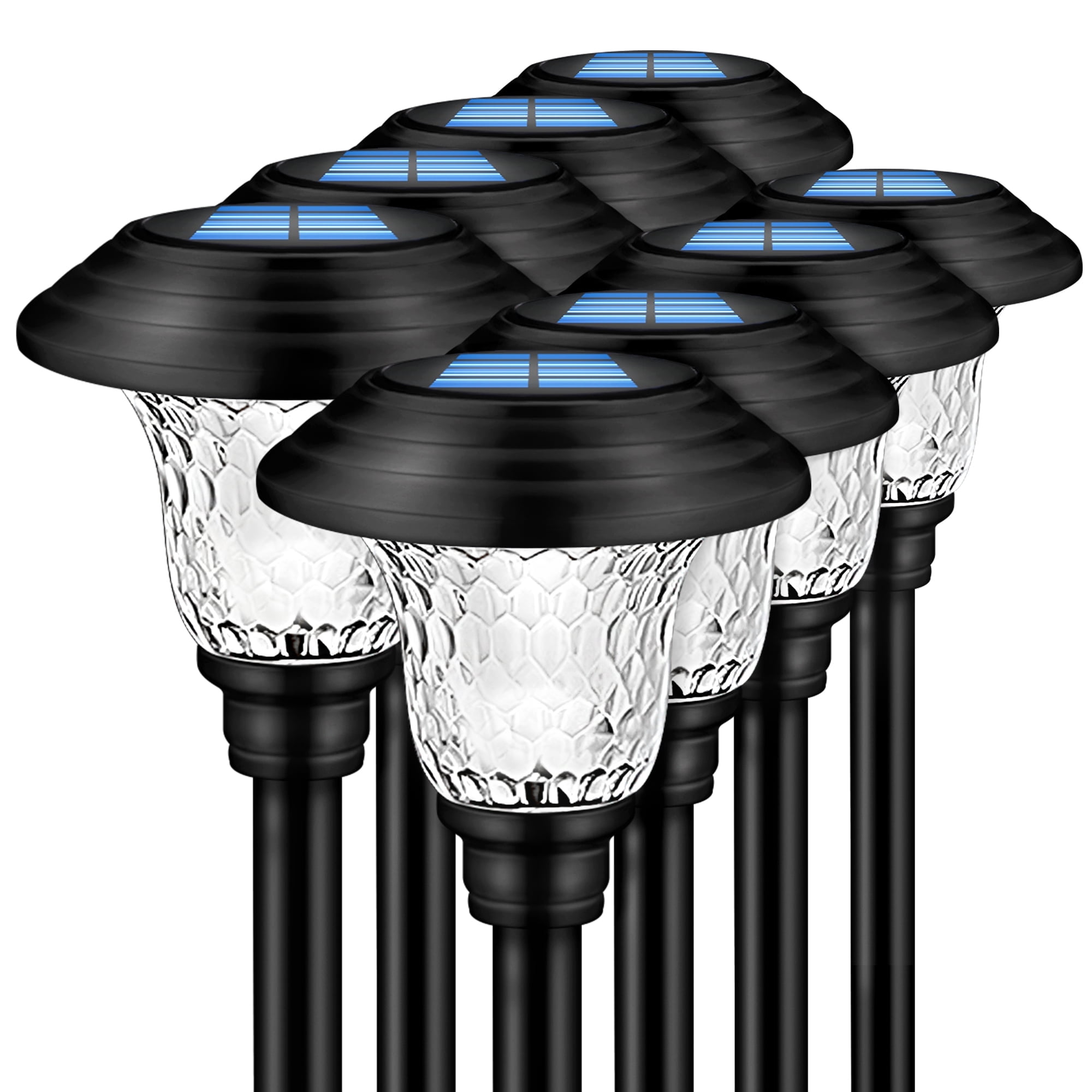 8 Pack Solar LED Garden Lights, Waterproof, Auto-on/off, Stainless ...