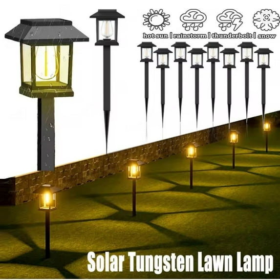 8 Pack Solar Garden Lights Outdoor Waterproof Landscape LED Lights ...
