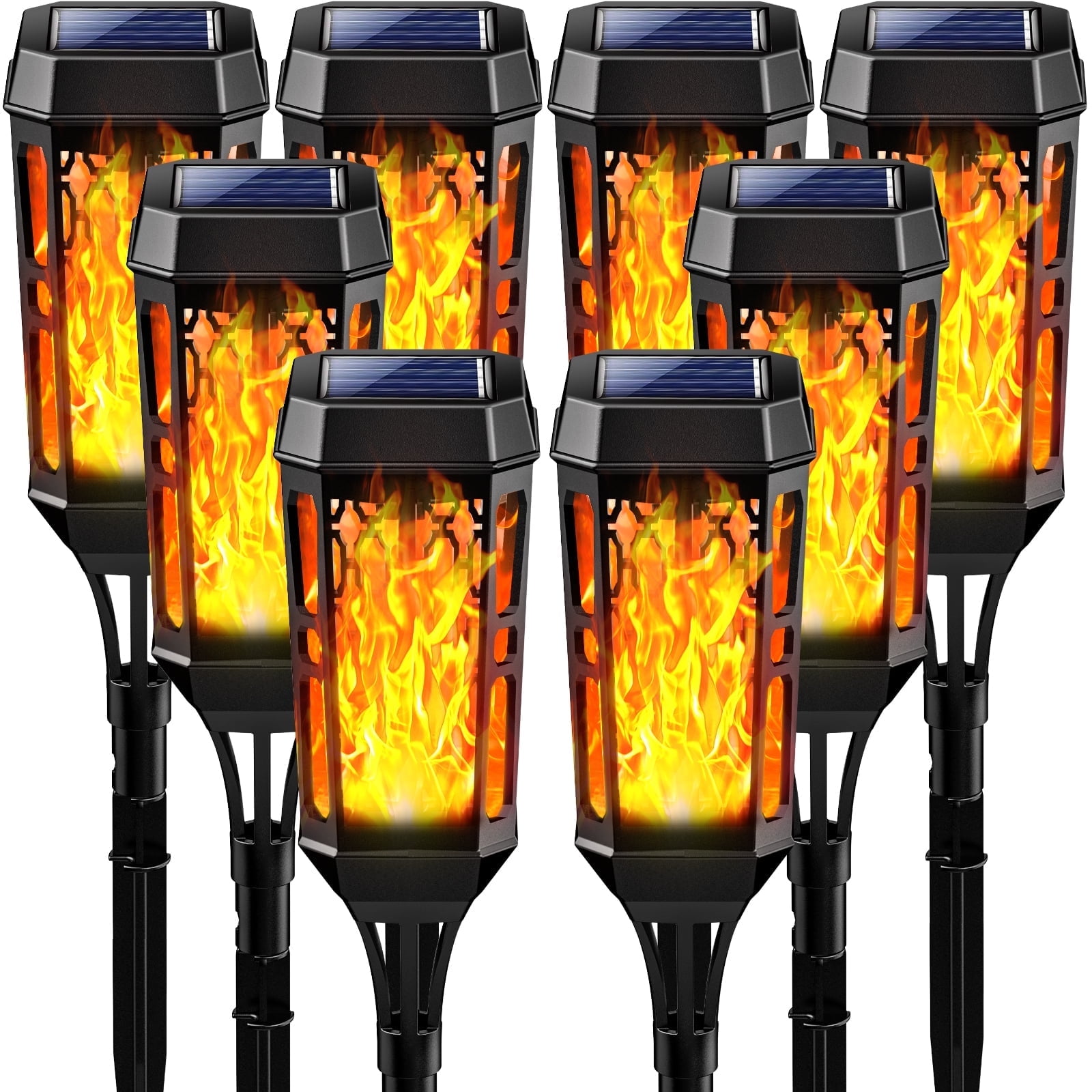 8 Pack Solar Lights, Outdoor Waterproof LED Decorative Lighting with ...