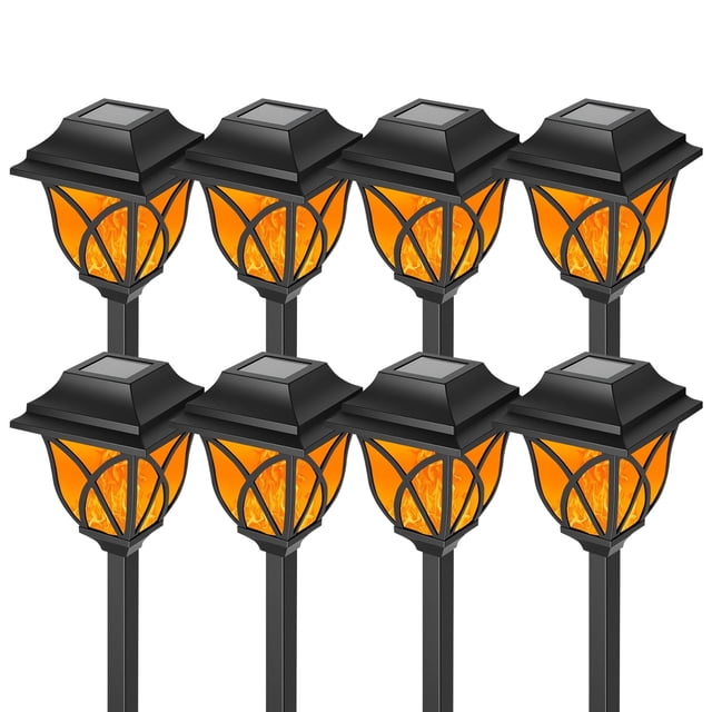 8 Pack Solar Lights Outdoor Waterproof for Garden Pathway Patio Yard ...