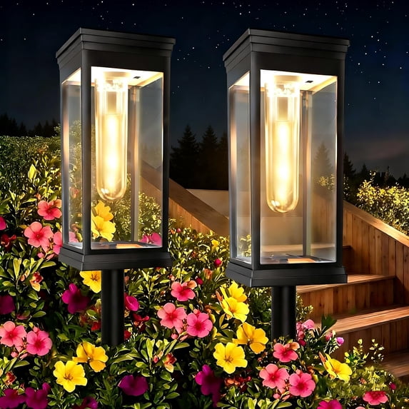 8 Pack Solar Pathway Lights Outdoor,IP65 Waterproof - Bright Solar ...