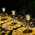 8 Pack Solar Pathway Lights, Solar Garden Lights Outdoor Warm White ...