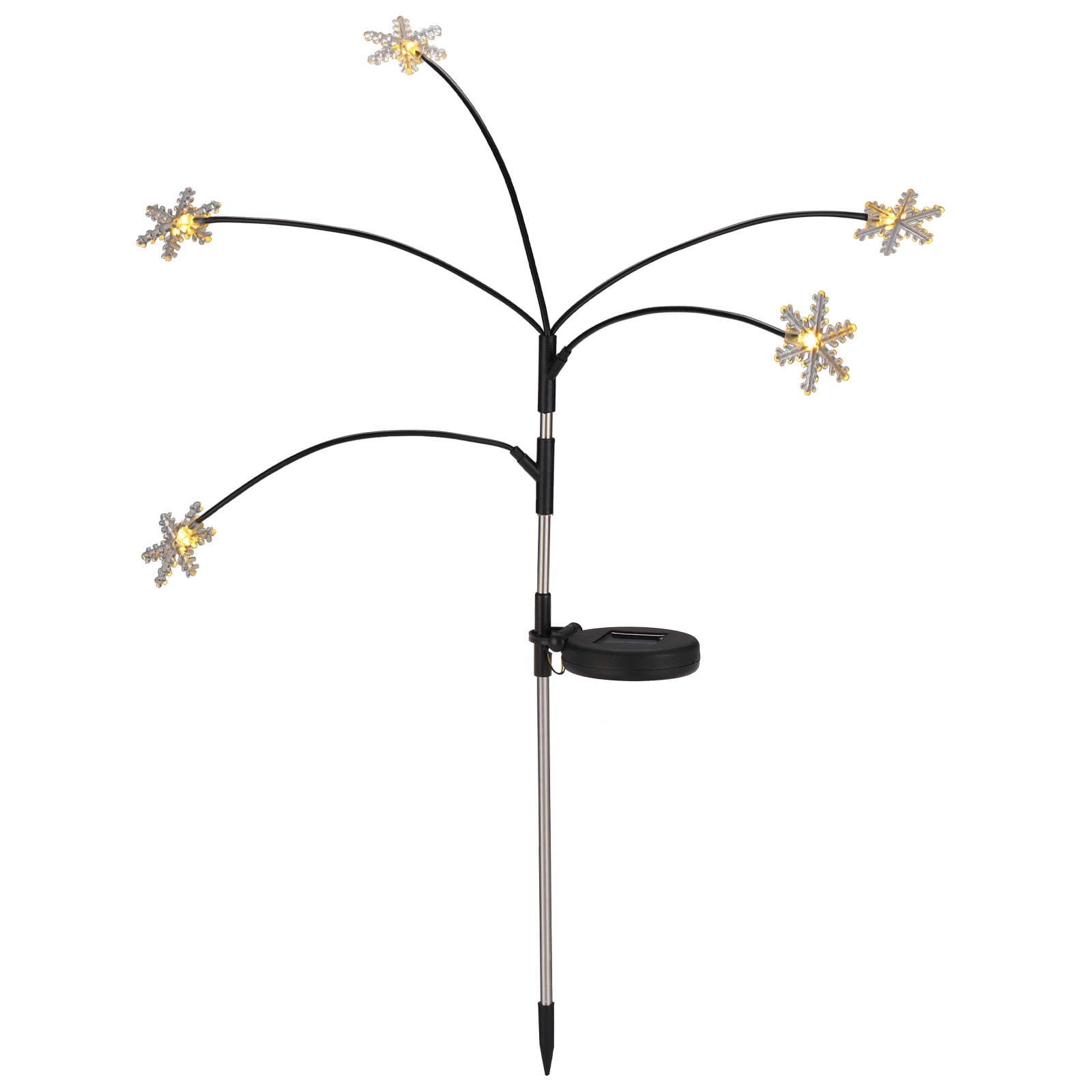 8-Pack Solar Swaying Snowflake Garden Lights, Solar Pathway Stake ...