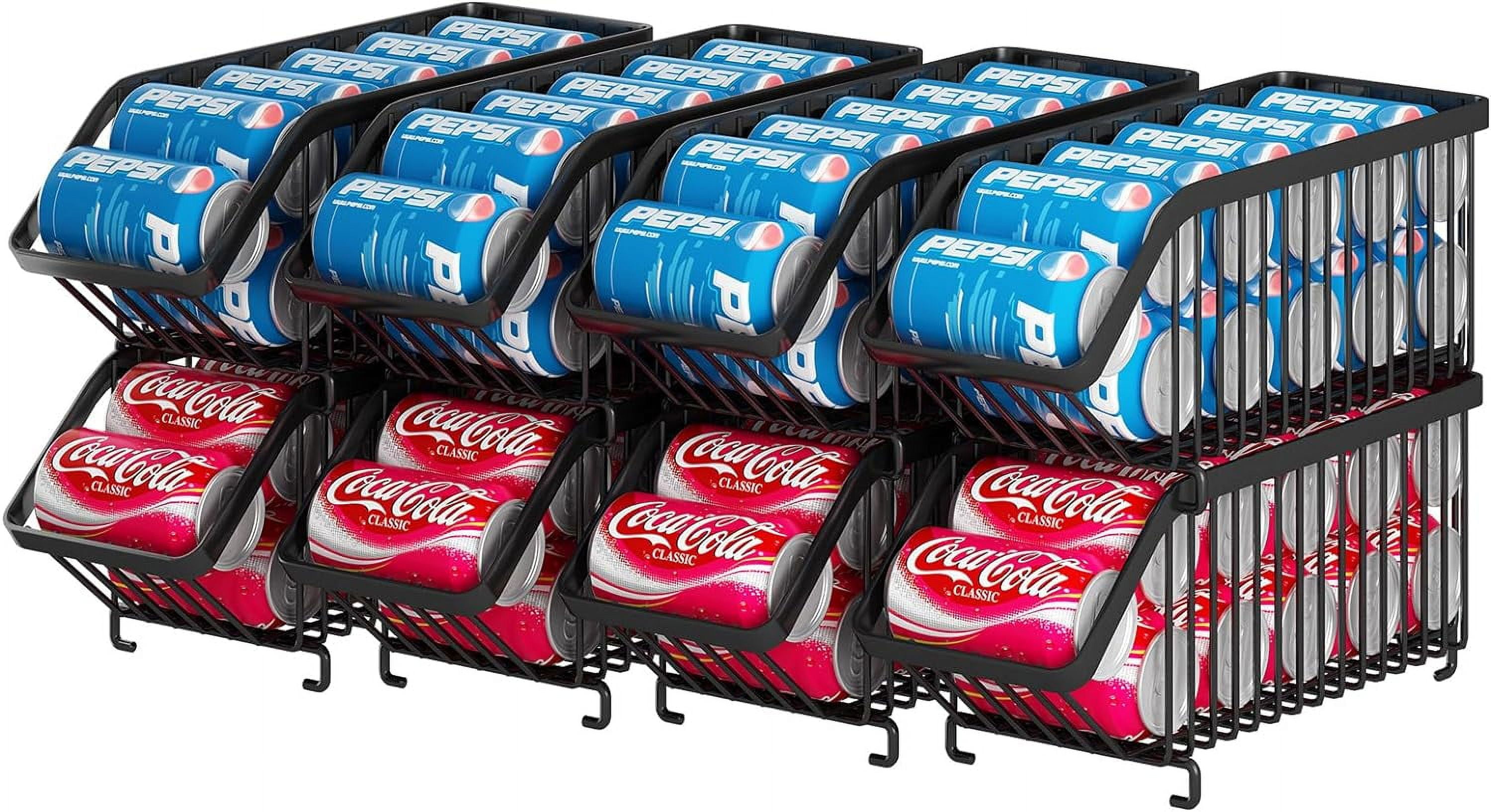 8 Pack Stackable Soda Can Organizer Dispenser, soda can organizer for ...