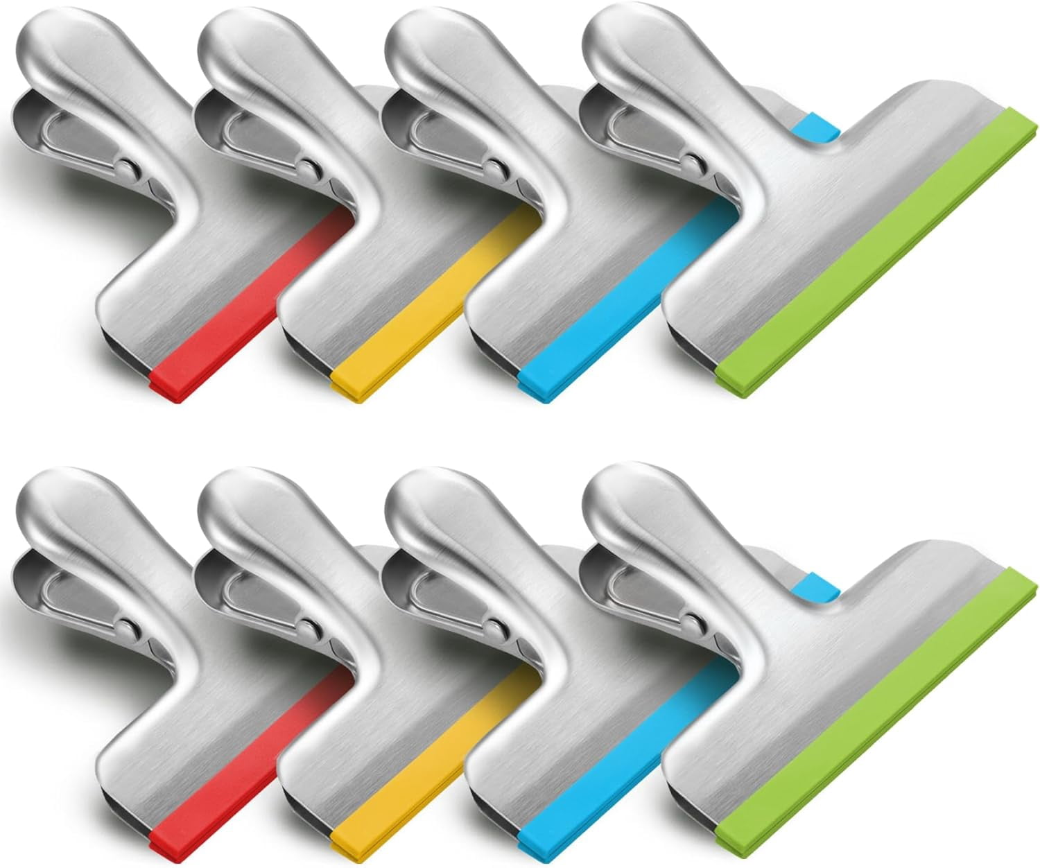 8 Pack Stainless Steel Chip Bag Clips Covered with Silicone - NO More ...