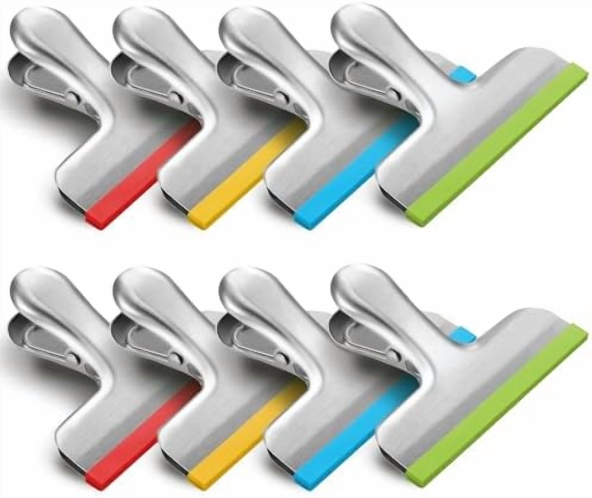 8 Pack Stainless Steel Chip Bag Clips Covered with Silicone - NO More ...