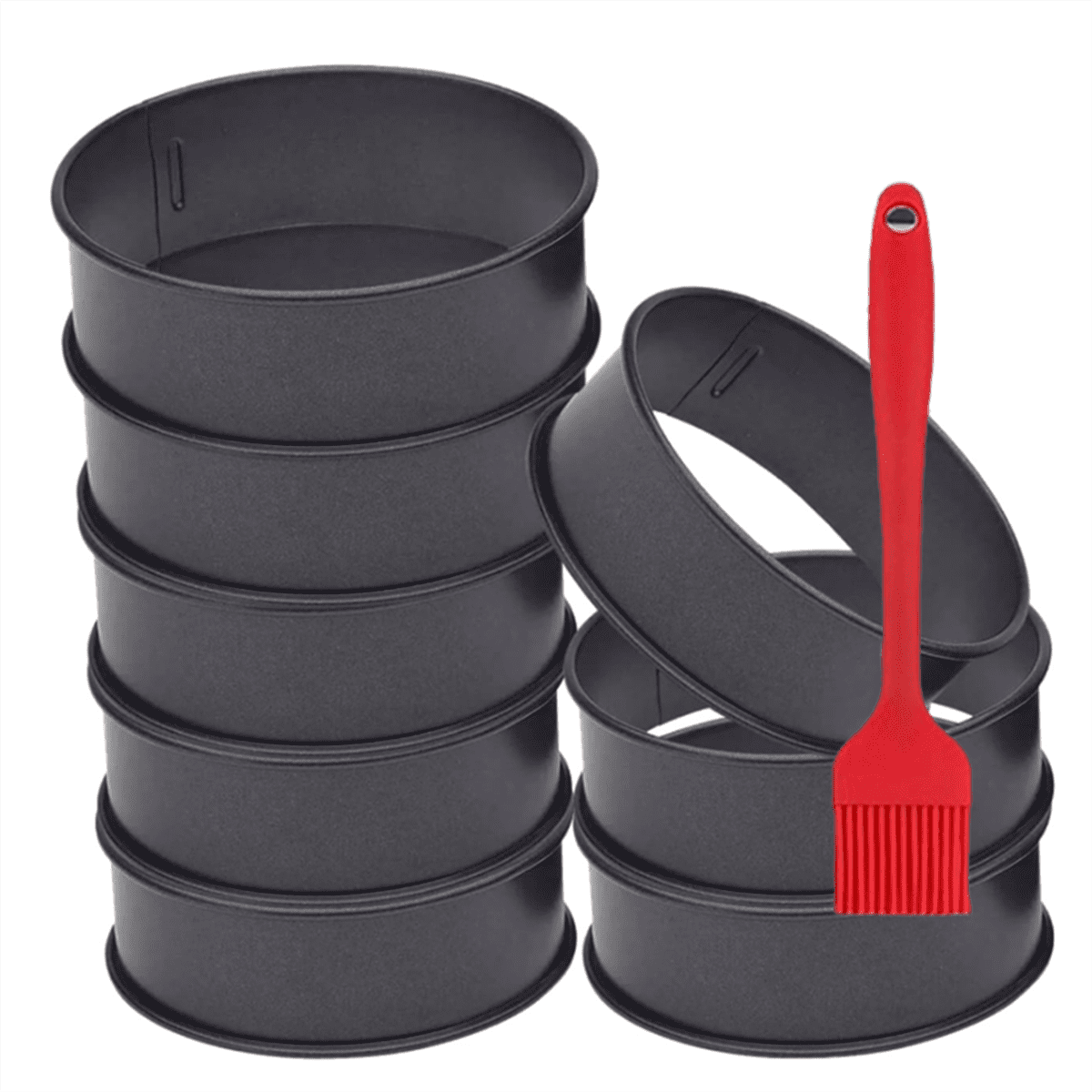 8 Pack Stainless Steel English Muffin Rings 4 Inch Crumpet Rings ...