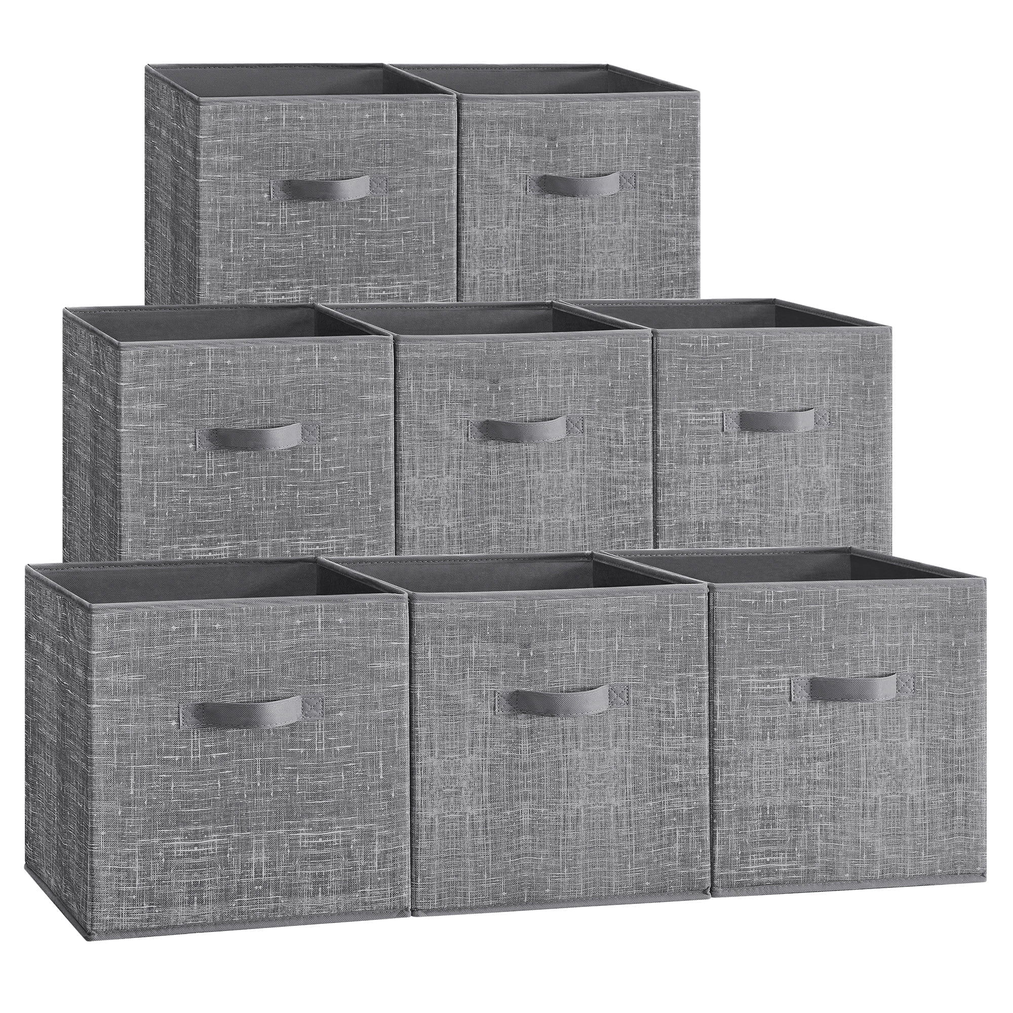 8 Pack Storage Cubes 13-Inch Non-Woven Fabric Bins with Double Handles ...