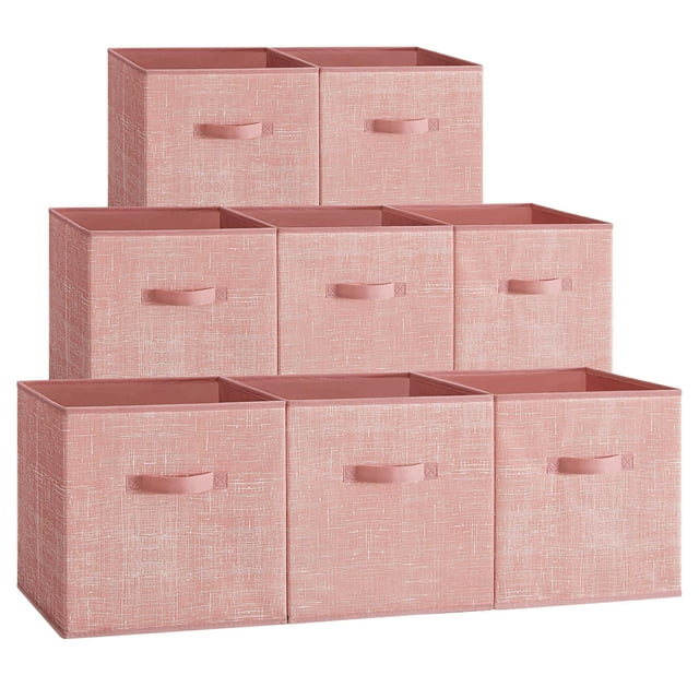 8 Pack Storage Cubes 13-Inch Non-Woven Fabric Bins with Double Handles ...