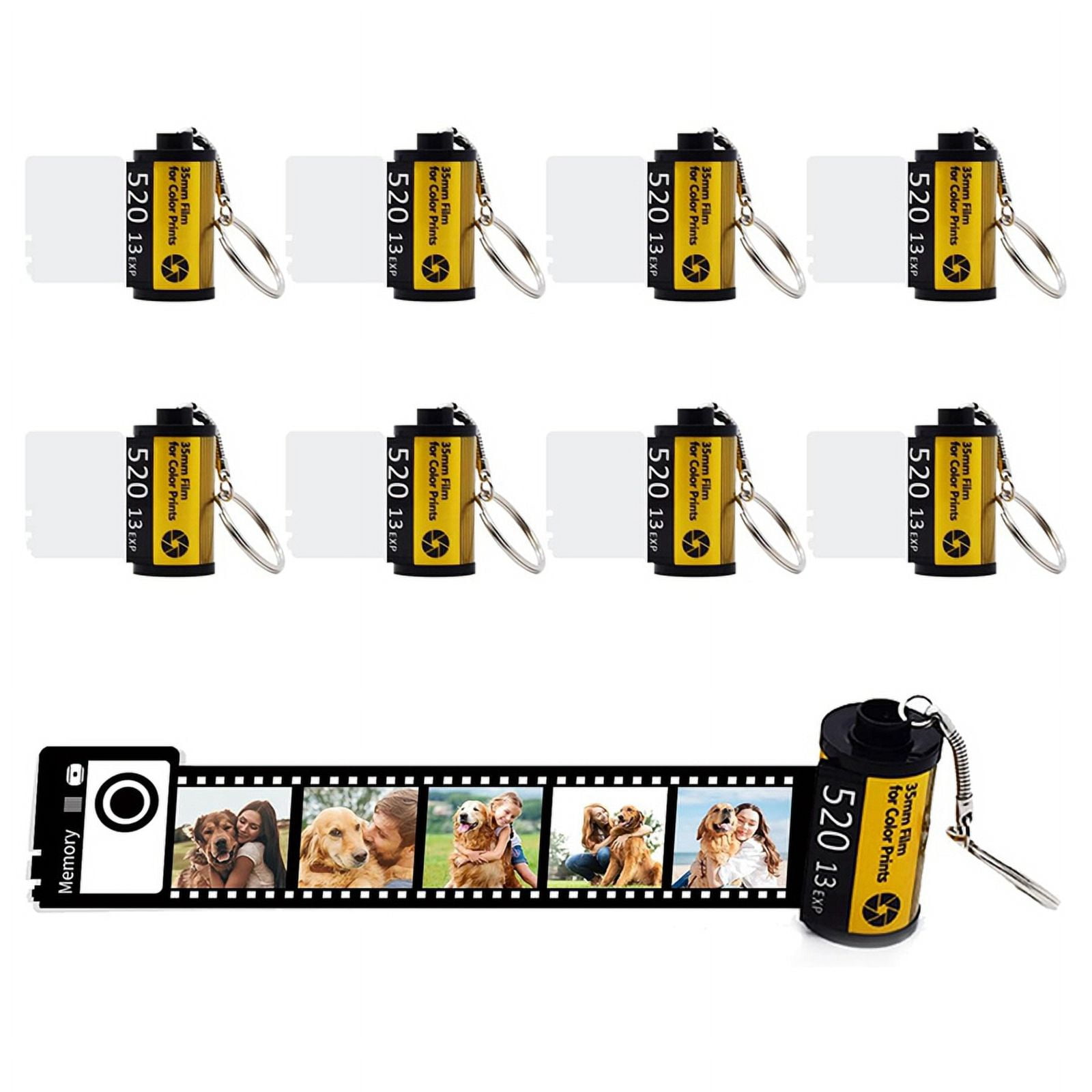 8 Pack Sublimation Memory Film Roll Keychain, Double Sided Blank Camera ...