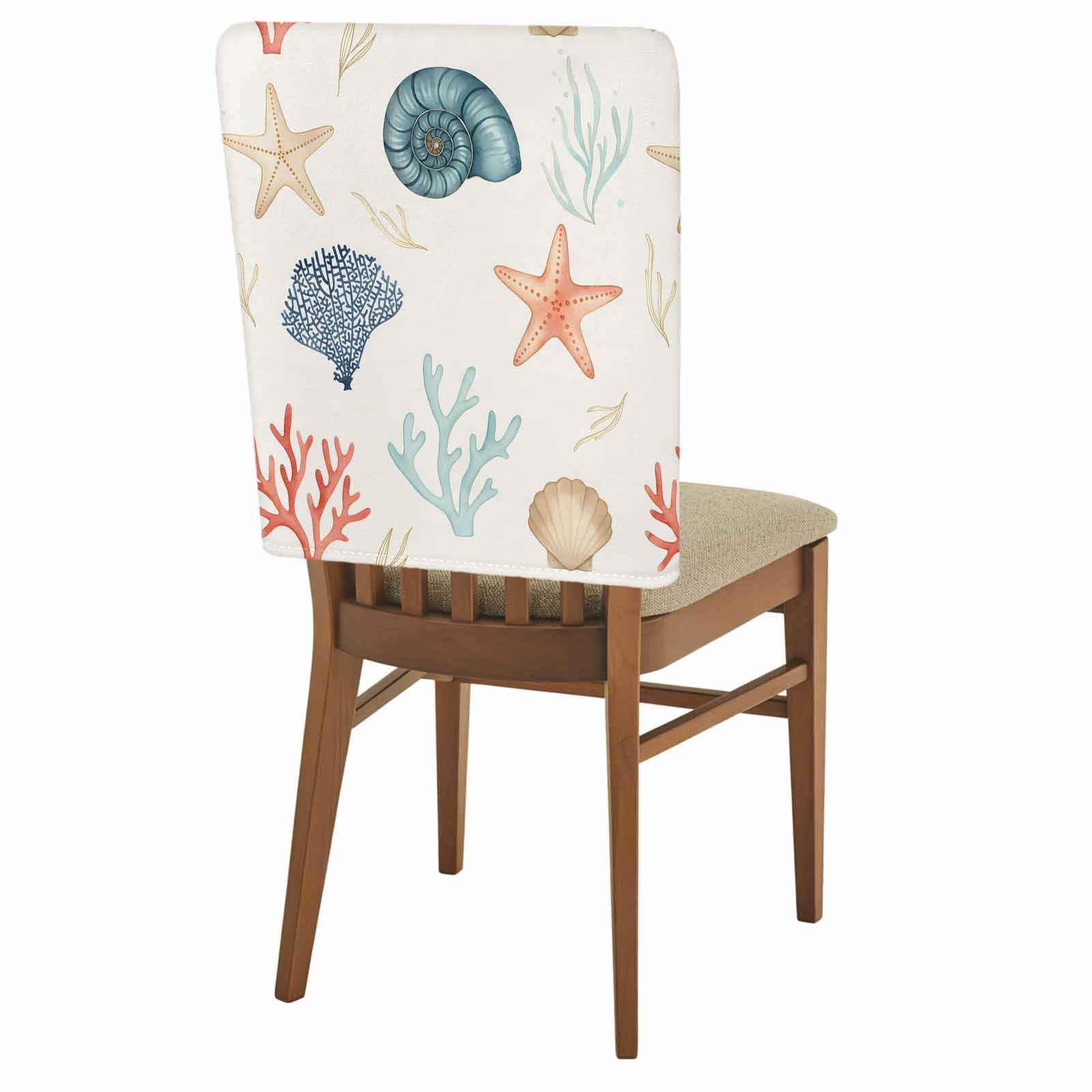 8 Pack Summer Marine Life Chair Back Covers Cartoon Starfish Ocean ...