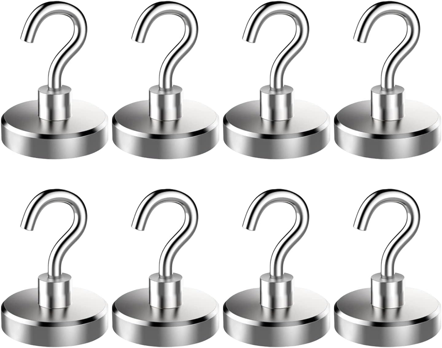 8 Pack Super Strong Magnetic Hooks - Heavy Duty Hangers - Walmart.com