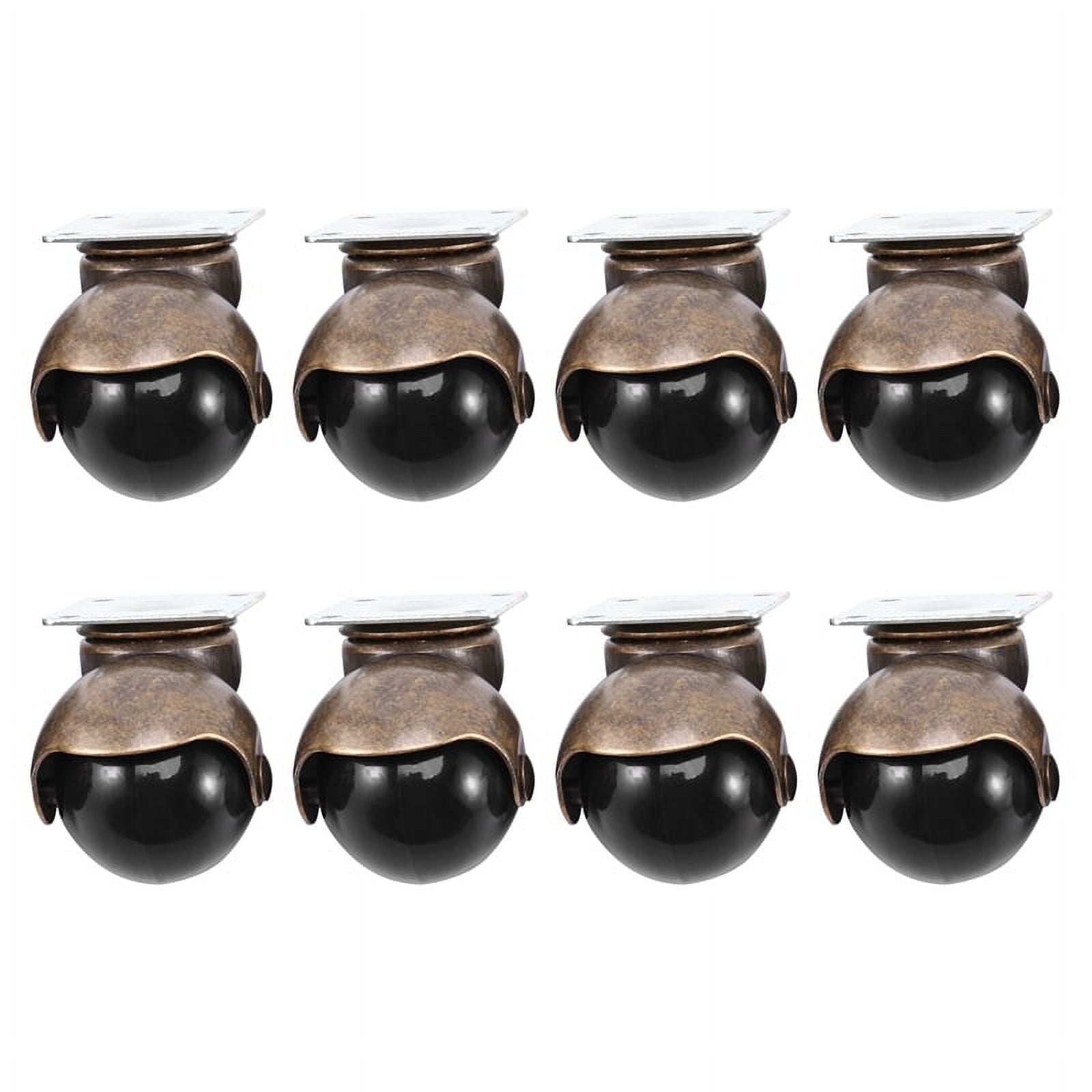 8 Pack Swivel Top Plate Hooded Ball Caster Wheels, Antique Bronze (1.5 ...