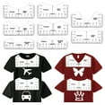 TIKA 8-Pack T-Shirt Ruler Guide Set, Precision Vinyl Alignment Tool for ...