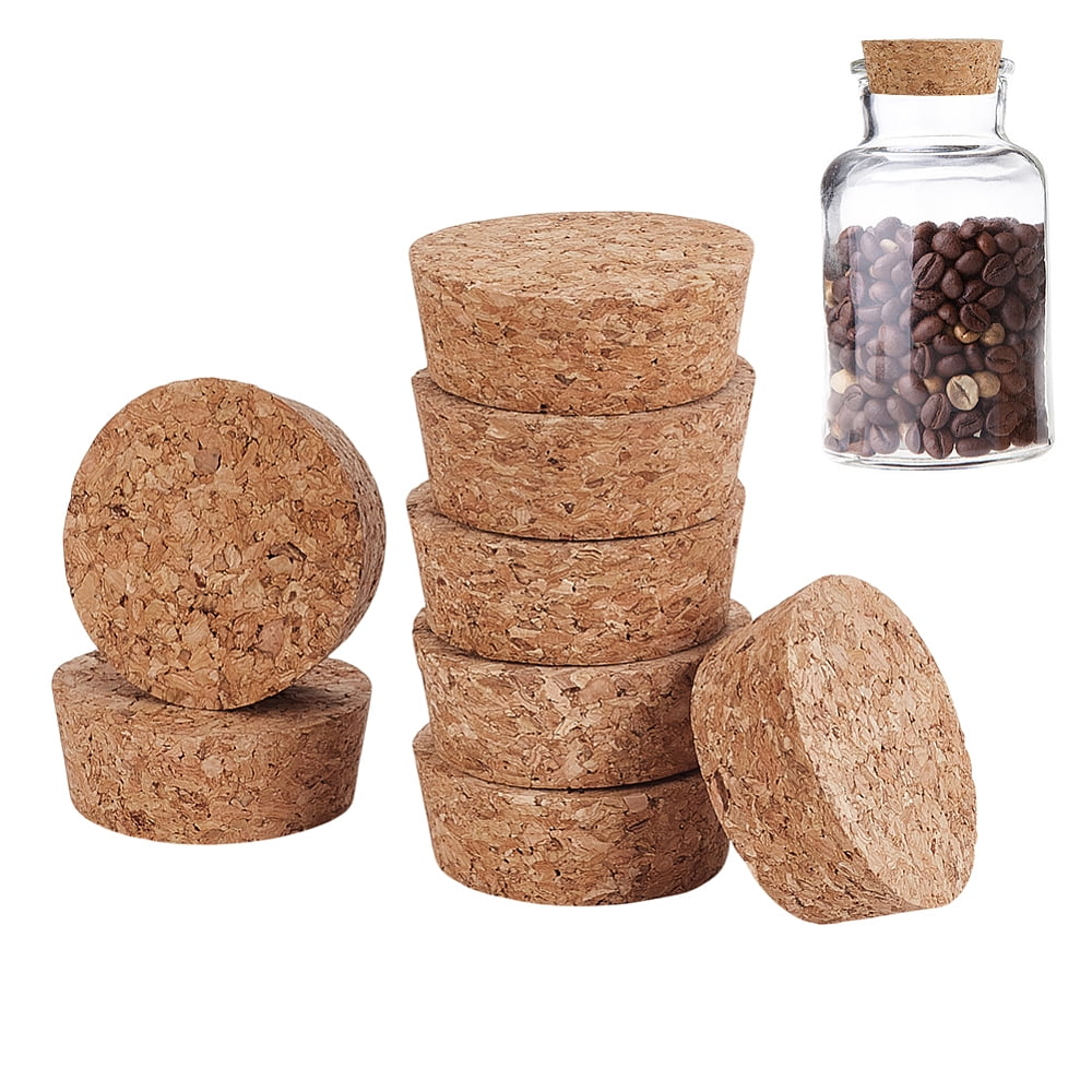 8 Pack Tapered Cork Stoppers 1.85 to 2.09 Inch Large Wooden Softness ...
