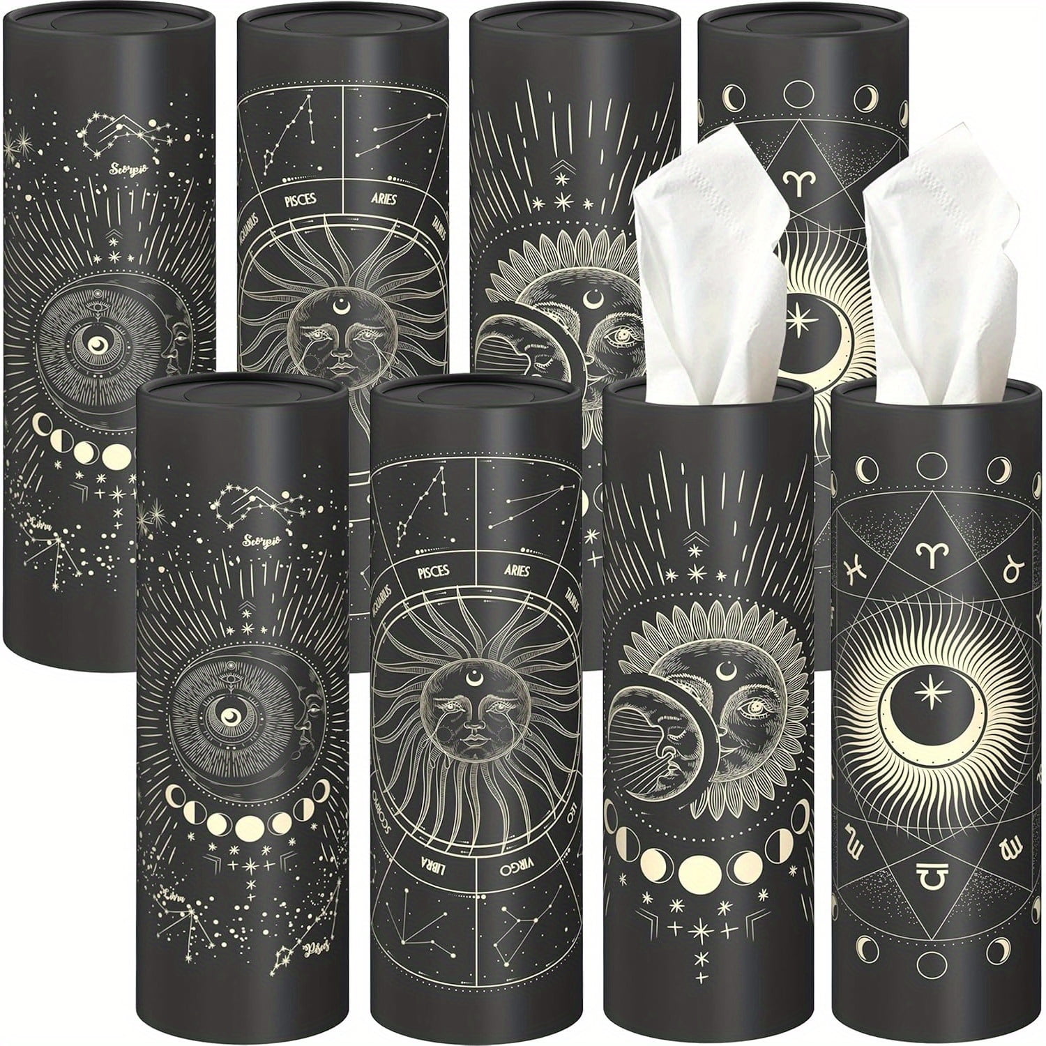 8 Pack Tissue Holder with 3-ply Tissues Bulk, UBTKEY Tissues Cylinder ...