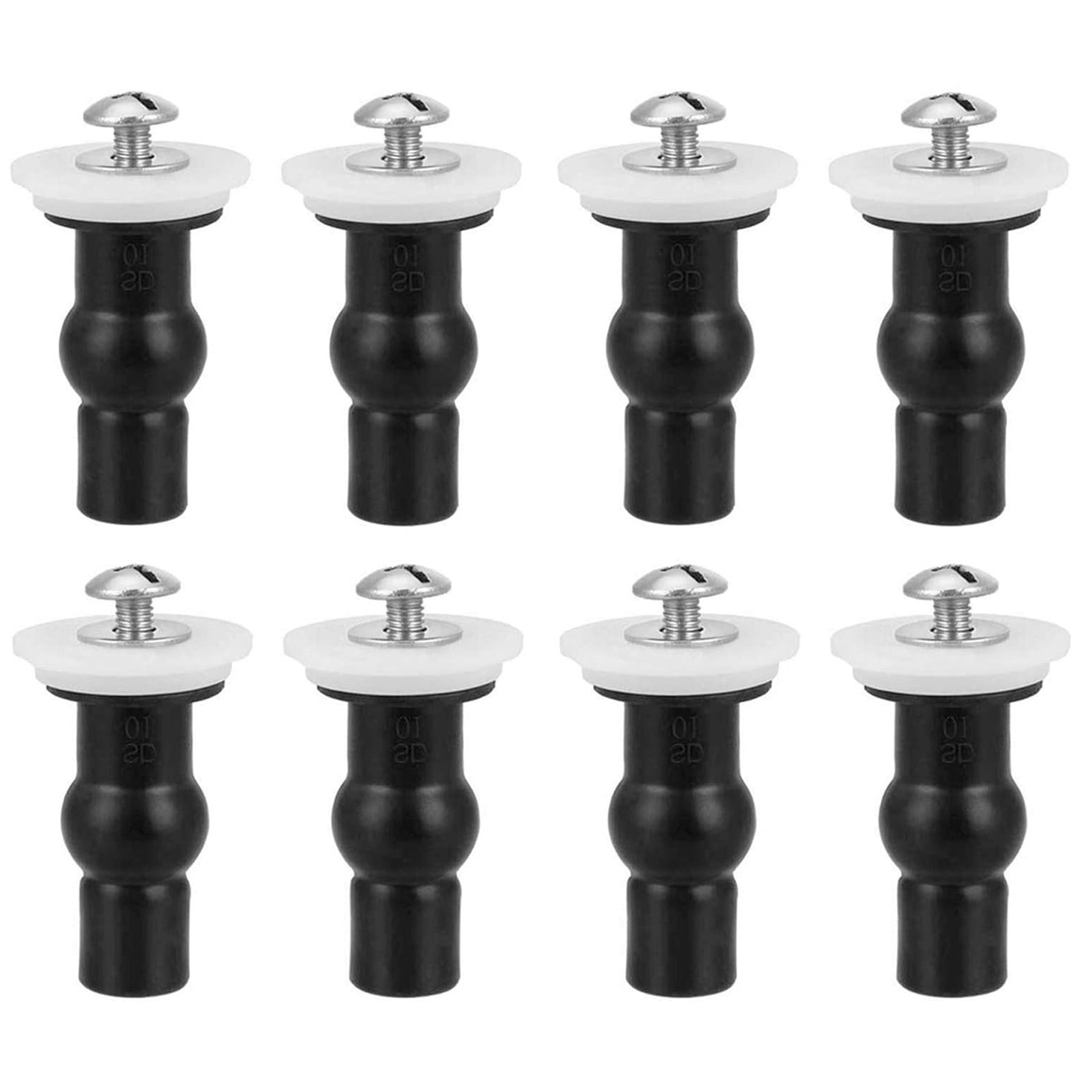 8 Pack Toilet Seat Screws Hinges Bolt Expanding Rubber Top Nuts Screw ...