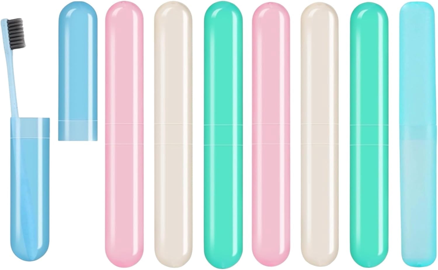 8 Pack Toothbrush Cases Travel Toothbrush Holder Portable Toothbrush ...