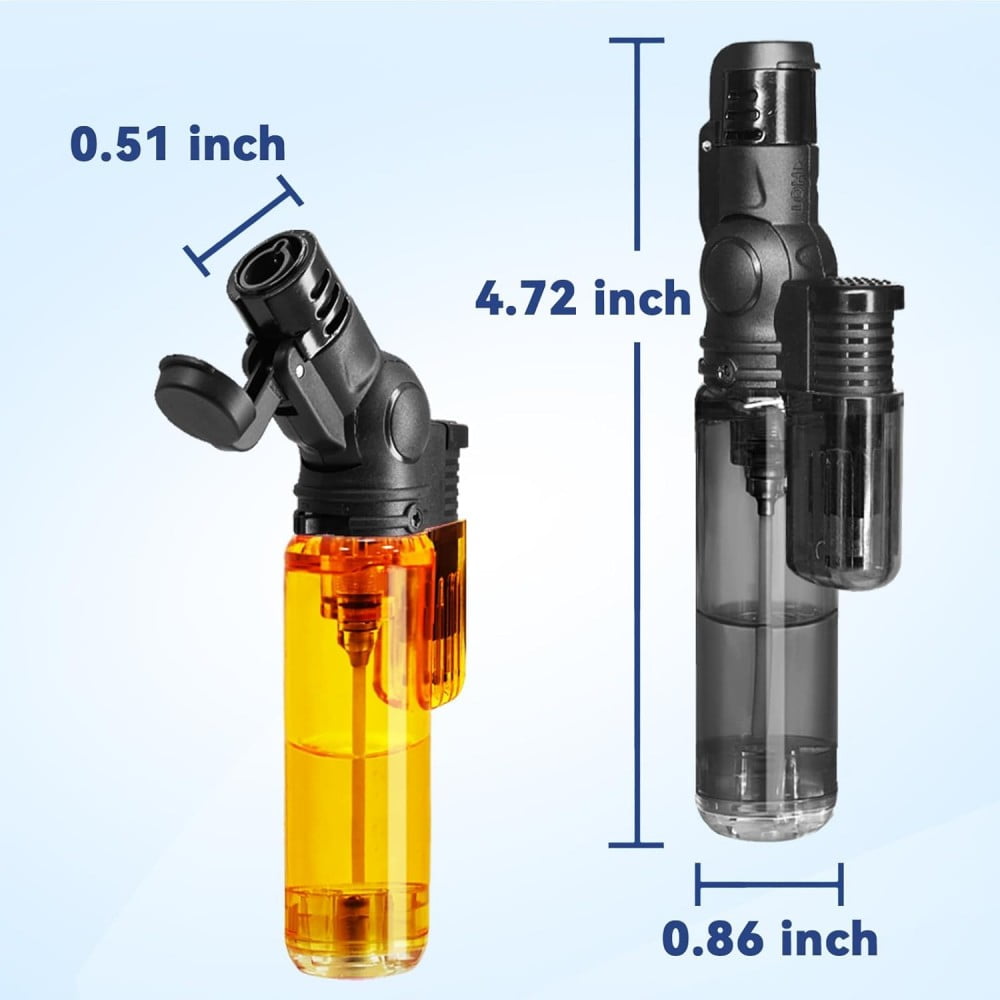 8 Pack Torch Lighter Mini Refillable Butane Lighters Single Jet Flame ...