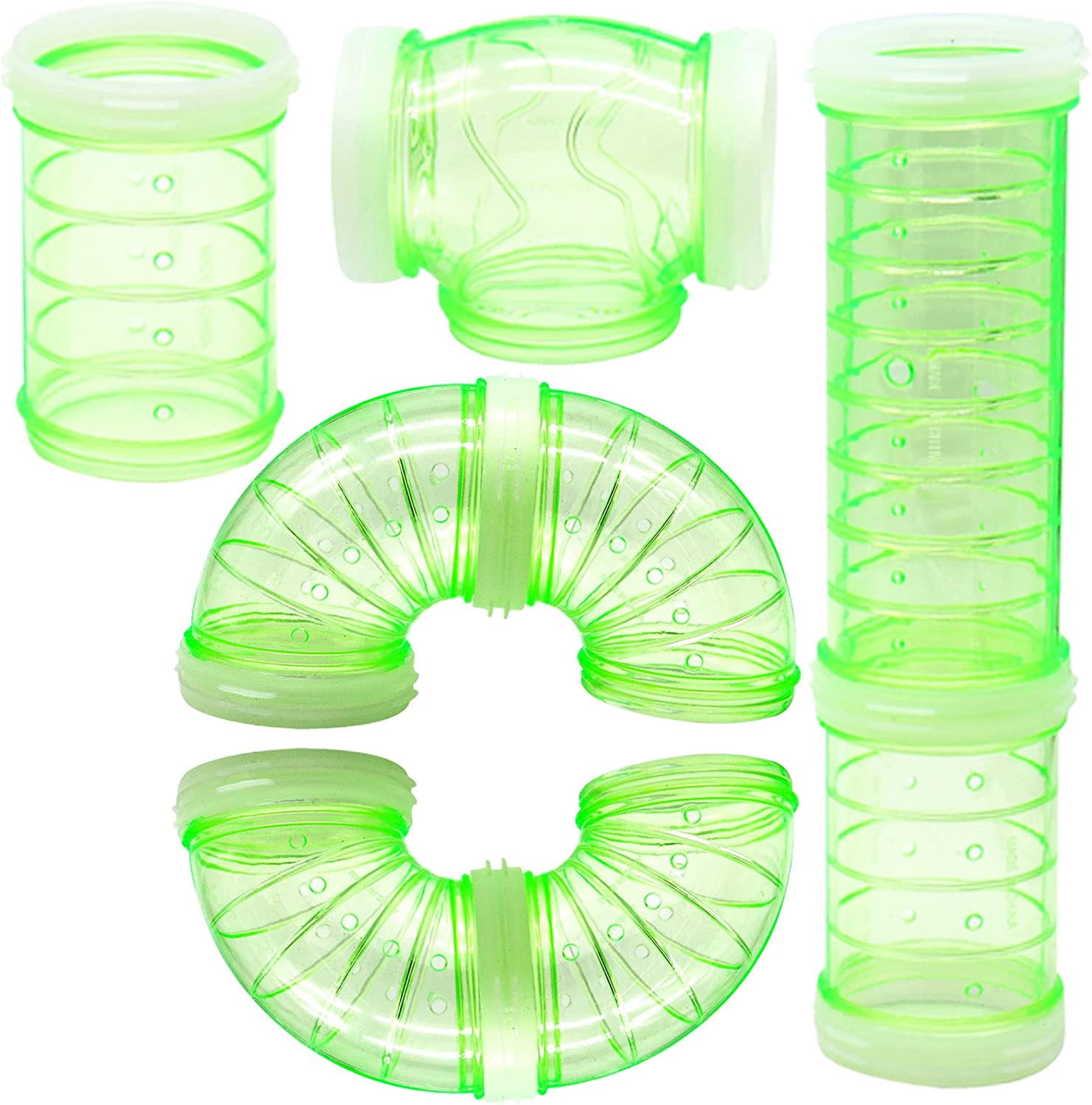 8 Pack Transparent Curved Pipe Pet Cage Tunnel Set - DIY Creative ...