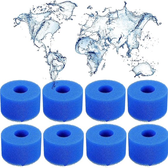 8 Pack Type S1 Foam Filter Spa for S1 Reusable Type S1 Pool Filter for ...