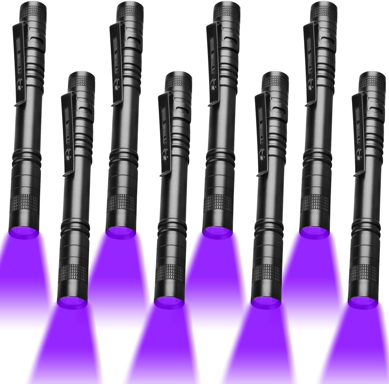 8 Pack UV Blacklight Flashlights, Mini 395nm Blacklight Flashlights ...