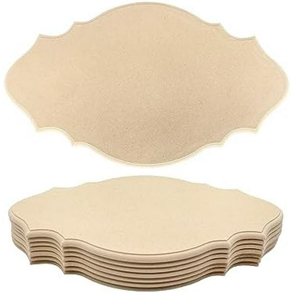 8 Pack Unfinished Wooden Plaques 8"x13.5"-0.25 Inch Thick Beveled MDF ...