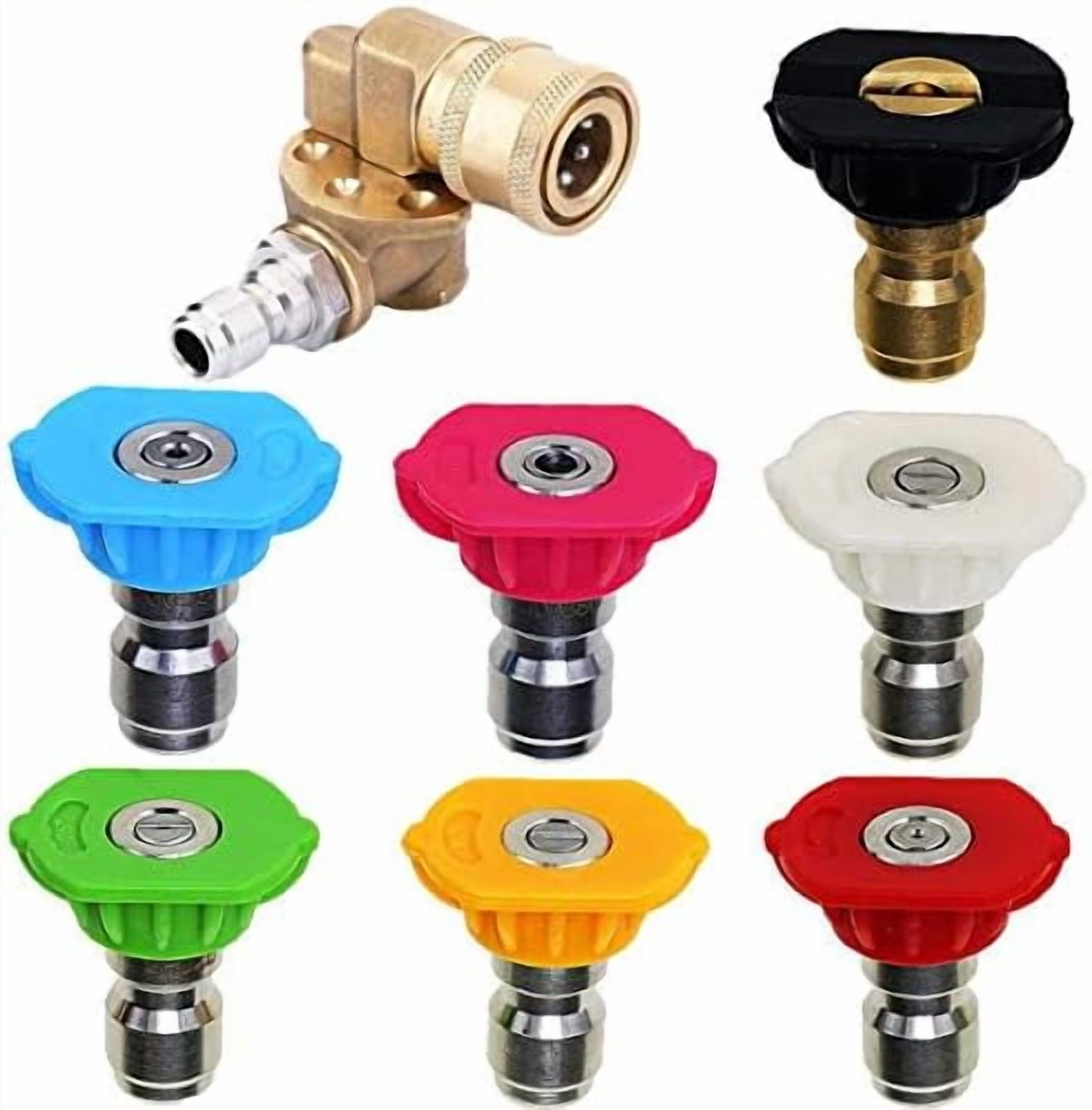8 Pack Universal Power Pressure Washer Accessories Kit, 7 Power Washer ...