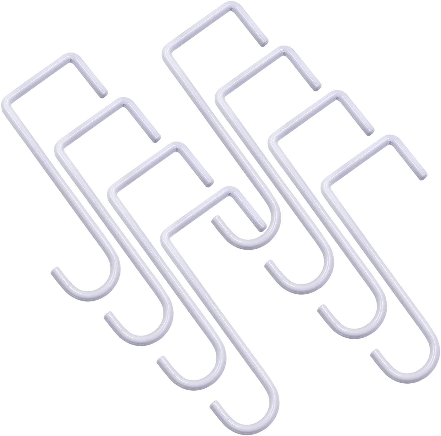 8 Pack Vinyl Fence Hooks, 2 x 6 inch Patio Hangers White Powder Coated ...
