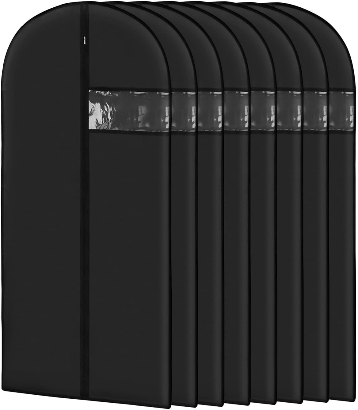 8-Pack Washable Black Garment Bags for Hanging Clothes - 43 inches ...
