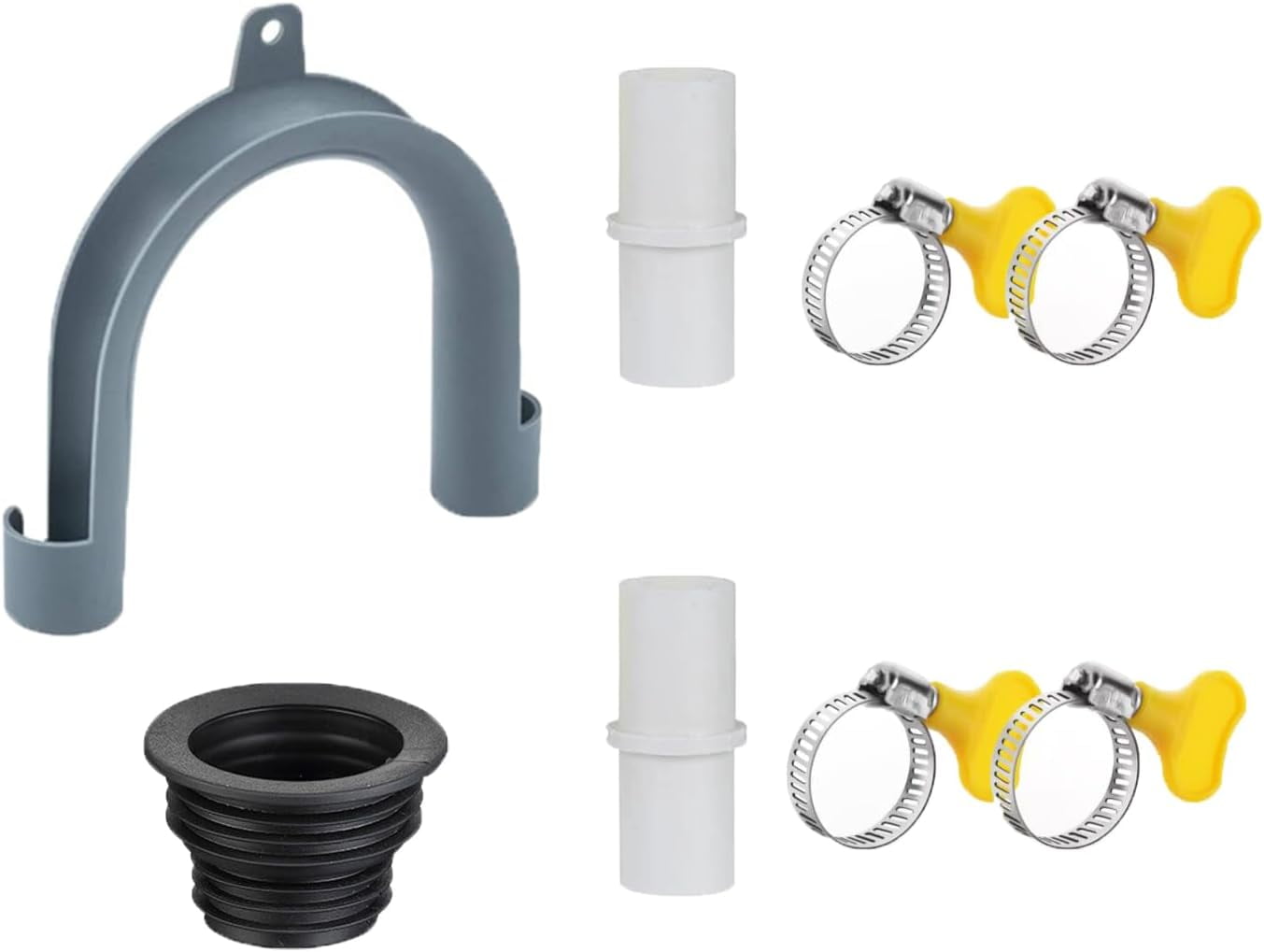 8 Pack Washer Drain Hose Seal Plug Extension Coupler Connector Kit with ...