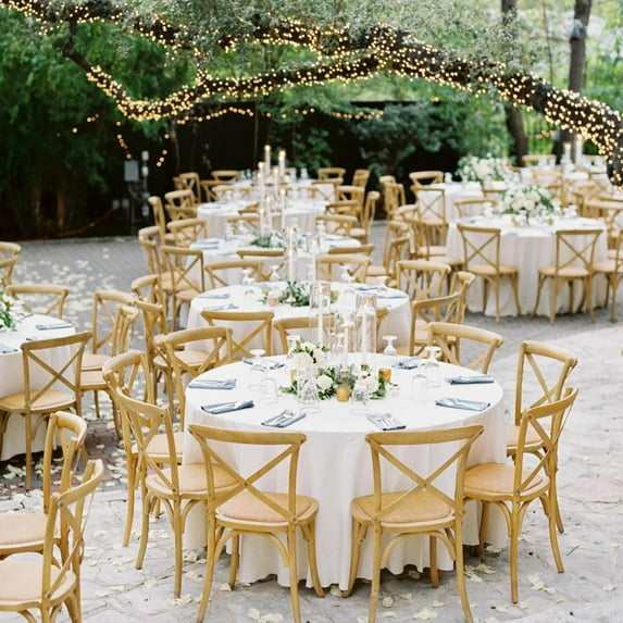 8 Pack White Round Tablecloth 90 Inch Table Cloth Cover for Round ...