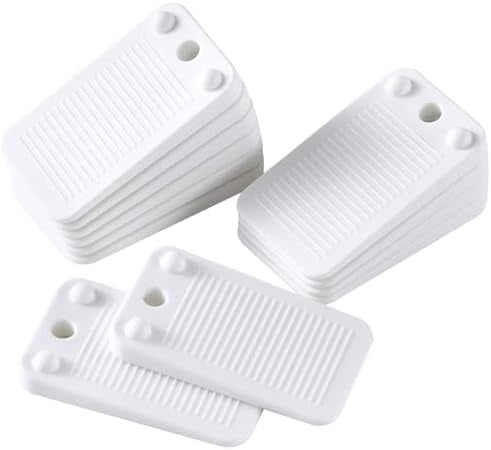 8 Pack White Shims for Leveling Furniture Toilets Doors - Rubber ...