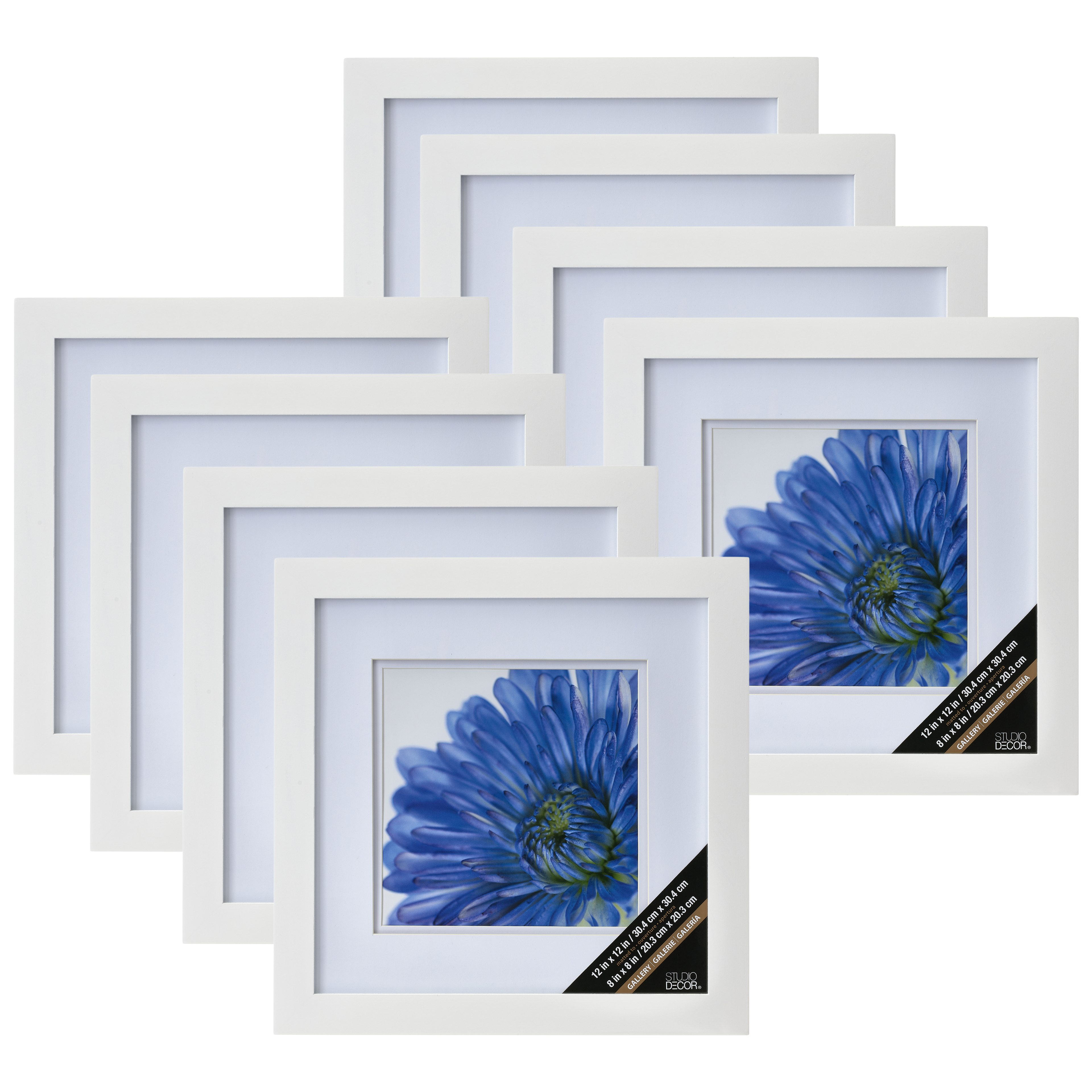 Studio D√©cor White Square Gallery Wall Frame, 8 Pack - Double Mat ...