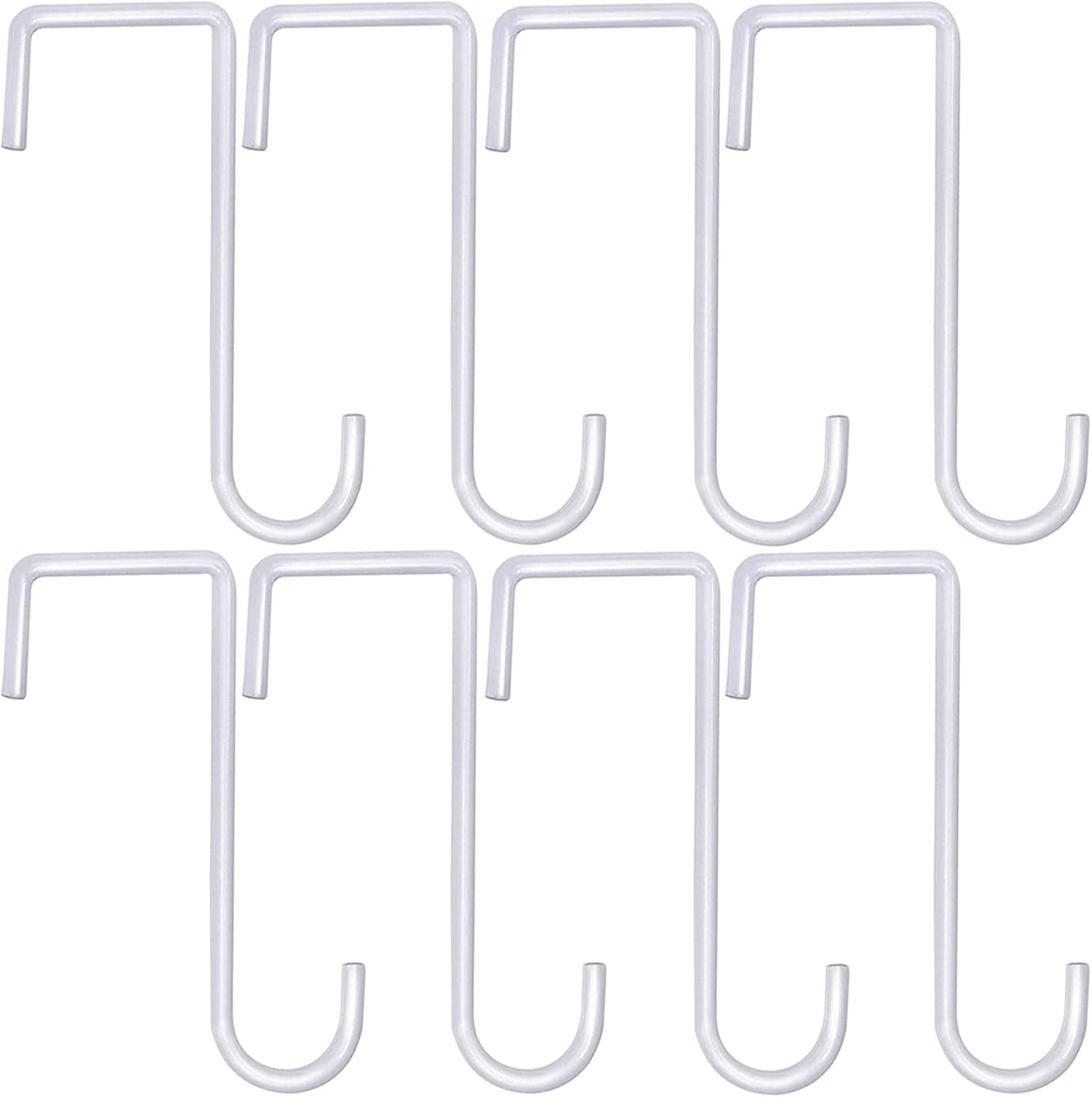 8 Pack White Vinyl Fence Hooks, 3 x 8 inch Pergola Patio Hooks Hangers ...