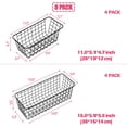 8 Pack Wire Storage Baskets Household Metal Wall-Mounted Containers ...