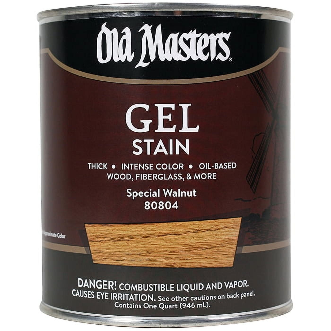 8-Pack of 1 qt Old Masters 80804 Special Walnut Gel Stain Oil-Based ...