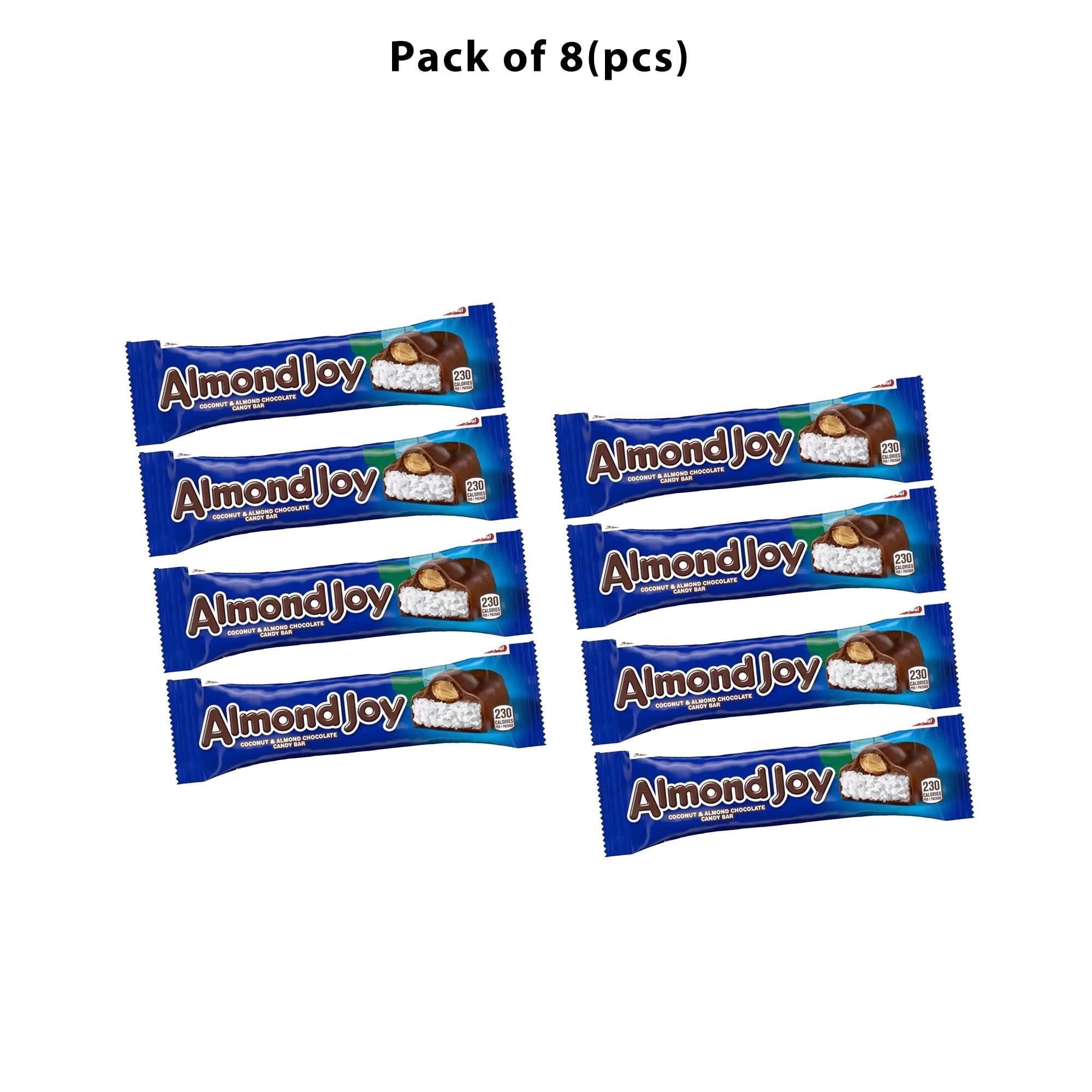 Almond Joy Coconut and Almond Chocolate Candy Bars, 8 Pack, 1.61 oz ...