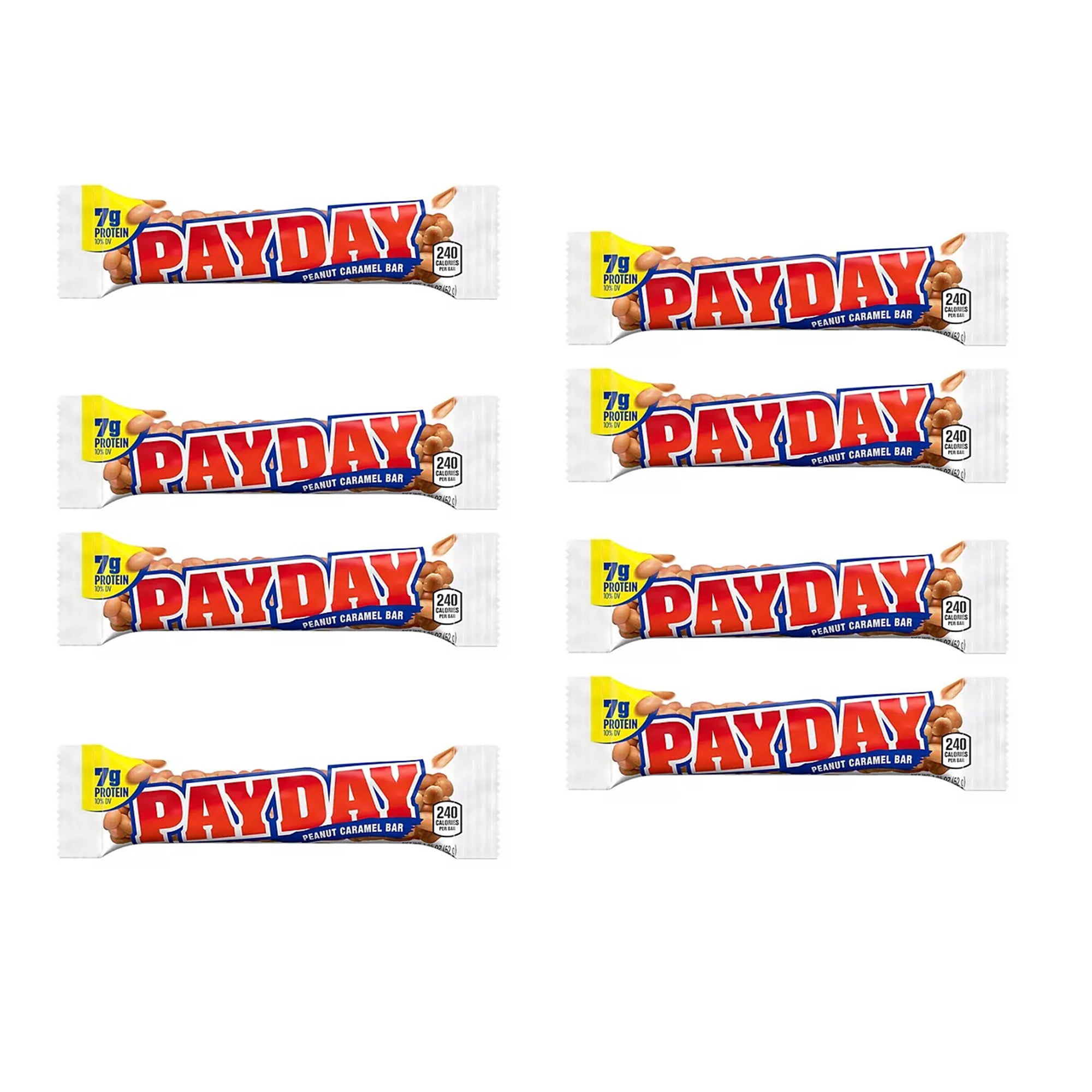 RADYAN Payday Peanut Caramel Candy Bar, 8 Pack, 1.85 Oz - Walmart.com