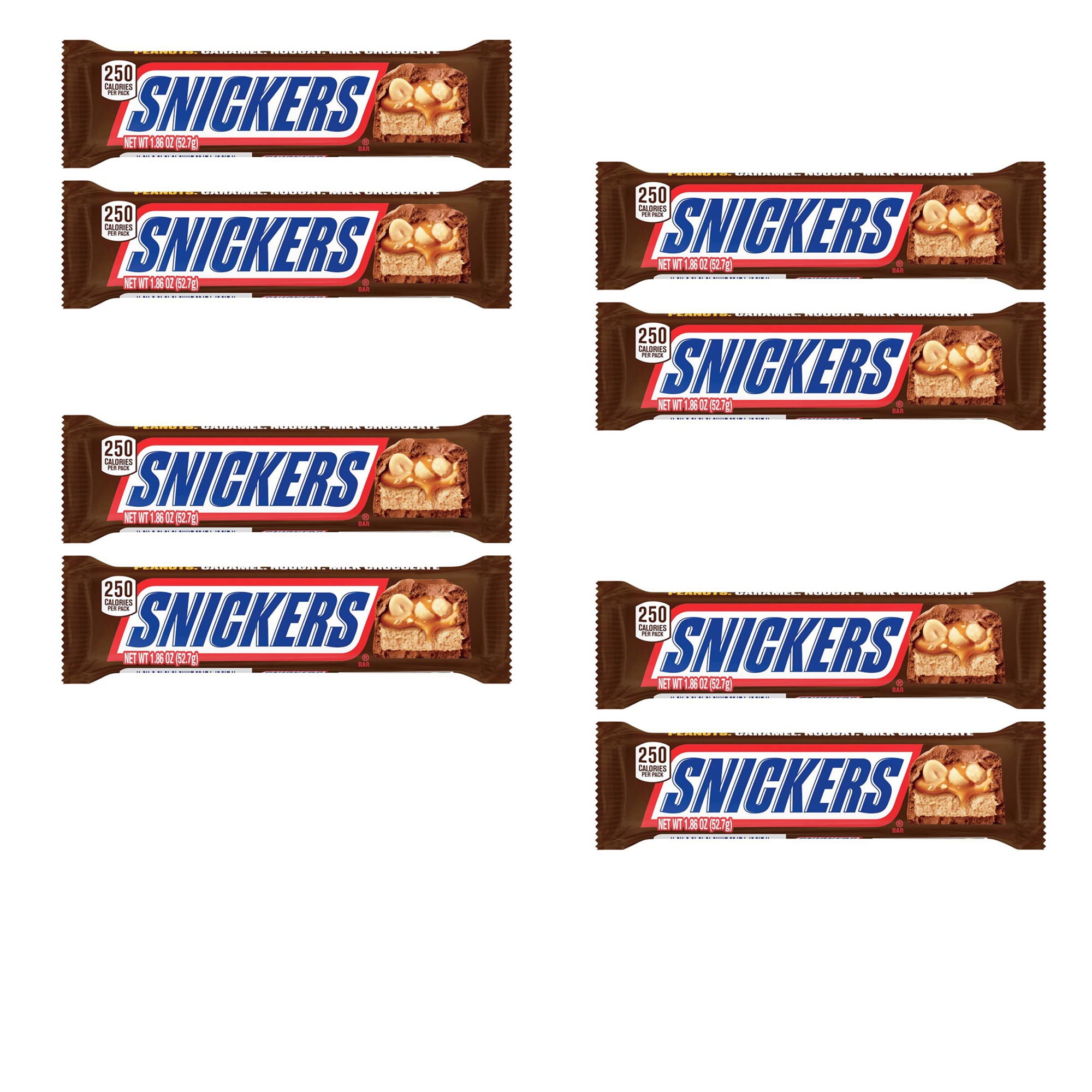 8 Pack of Snickers Milk Chocolate Candy Bars - Great for gifts | 1.86 ...