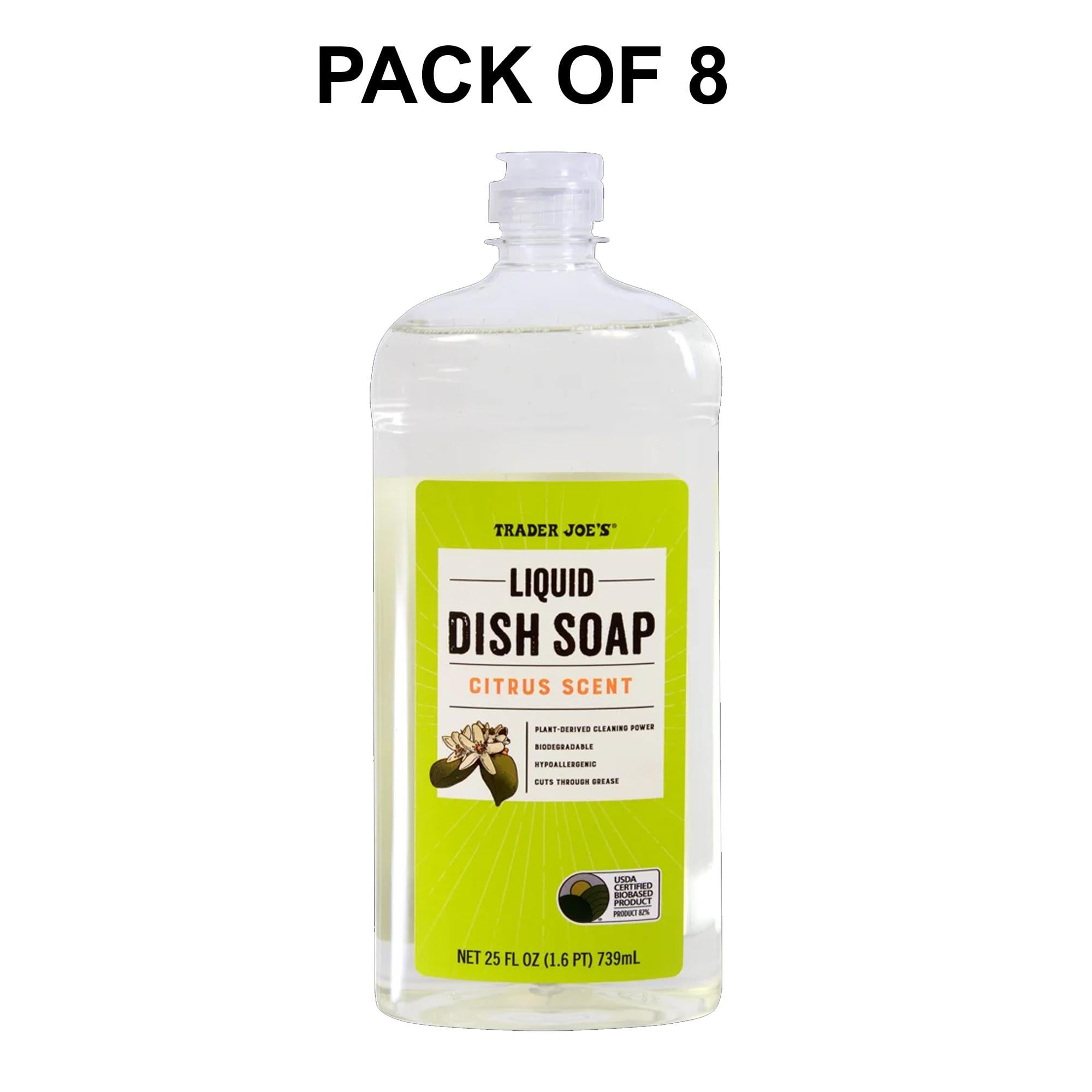 8 Pack of Trader Joe’s Liquid Dish Soap Citrus Scent phosphate-free and hypoallergenic | 12.5 Lb ...