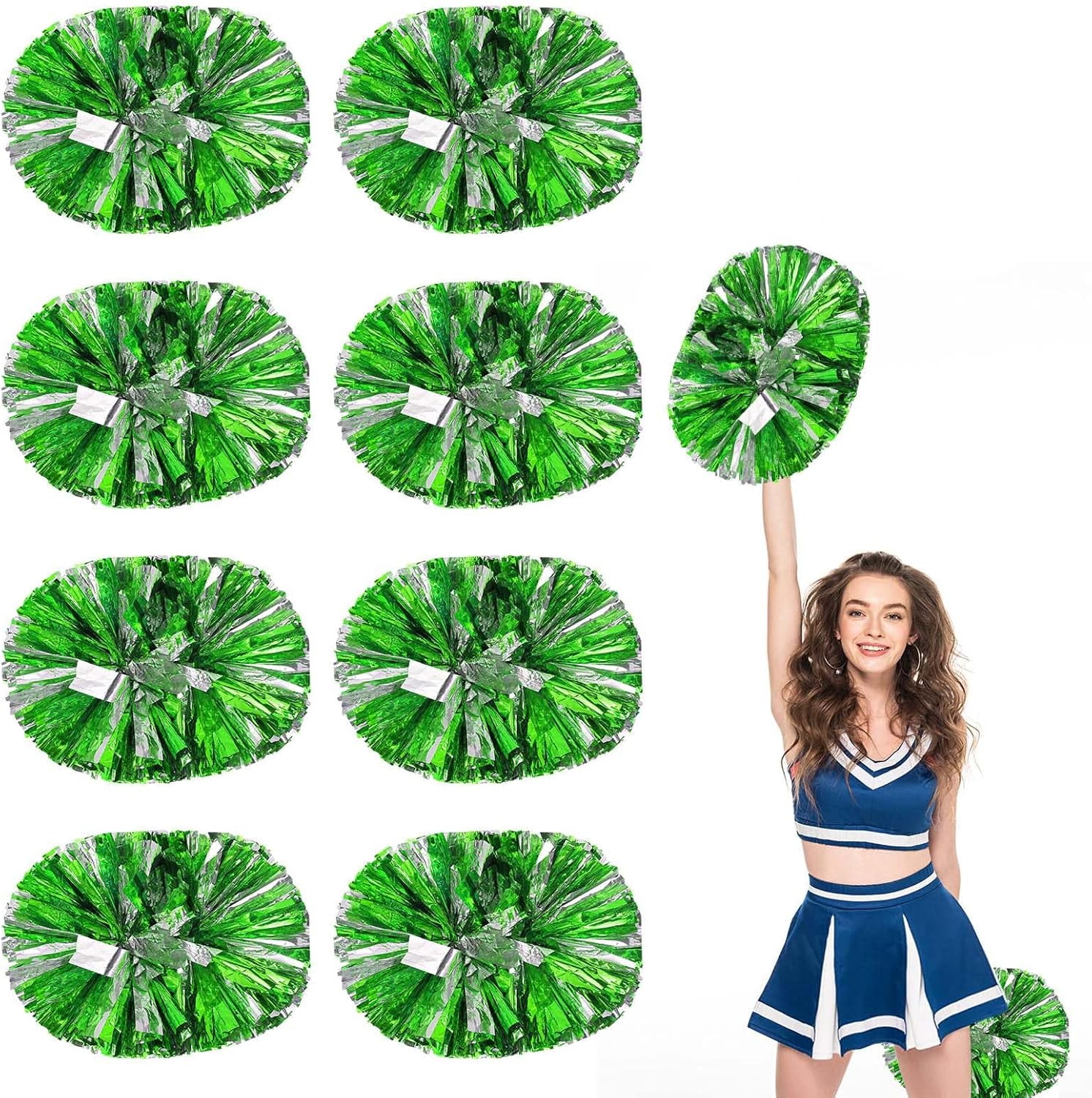 8 Pack pom poms Cheer,Handheld Cheer pom poms, Sports Cheer Plastic Pom ...