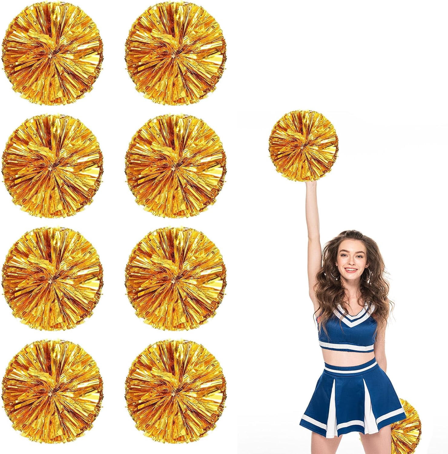 8 Pack pom poms Cheerleading,Cheerleading poms Sports Dance Cheer ...