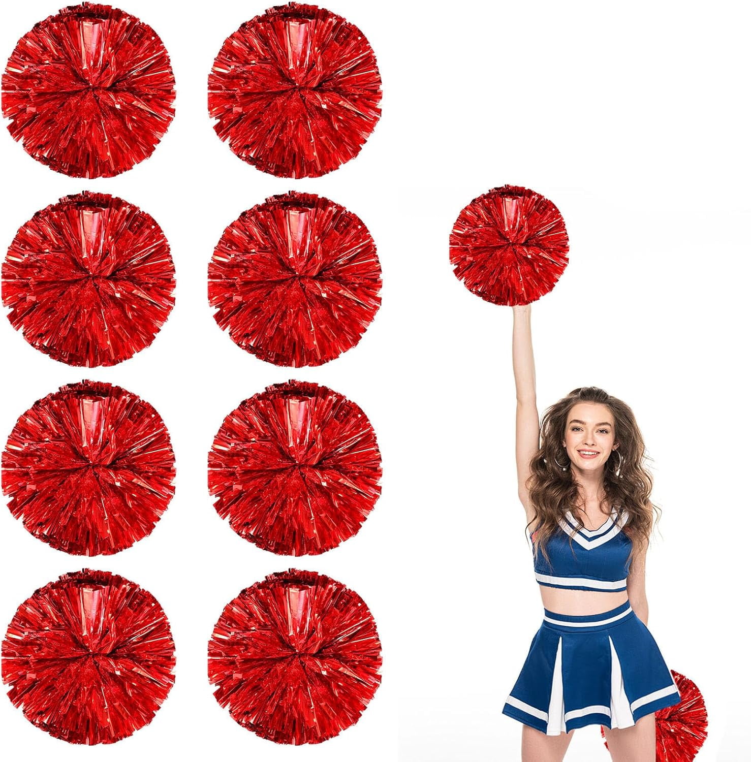 8 Pack pom poms Cheerleading,Cheerleading poms Sports Dance Cheer ...