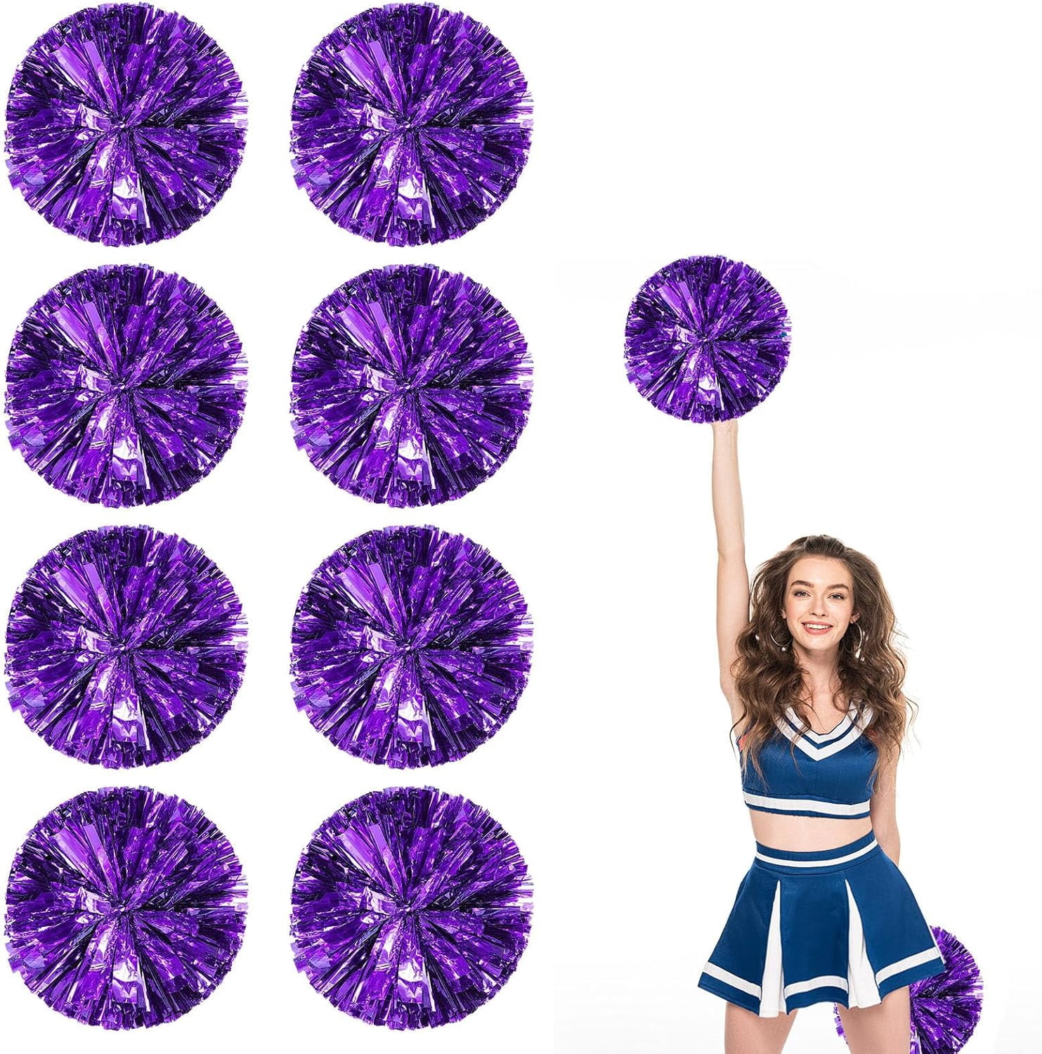 8 Pack pom poms Cheerleading,Cheerleading poms Sports Dance Cheer ...