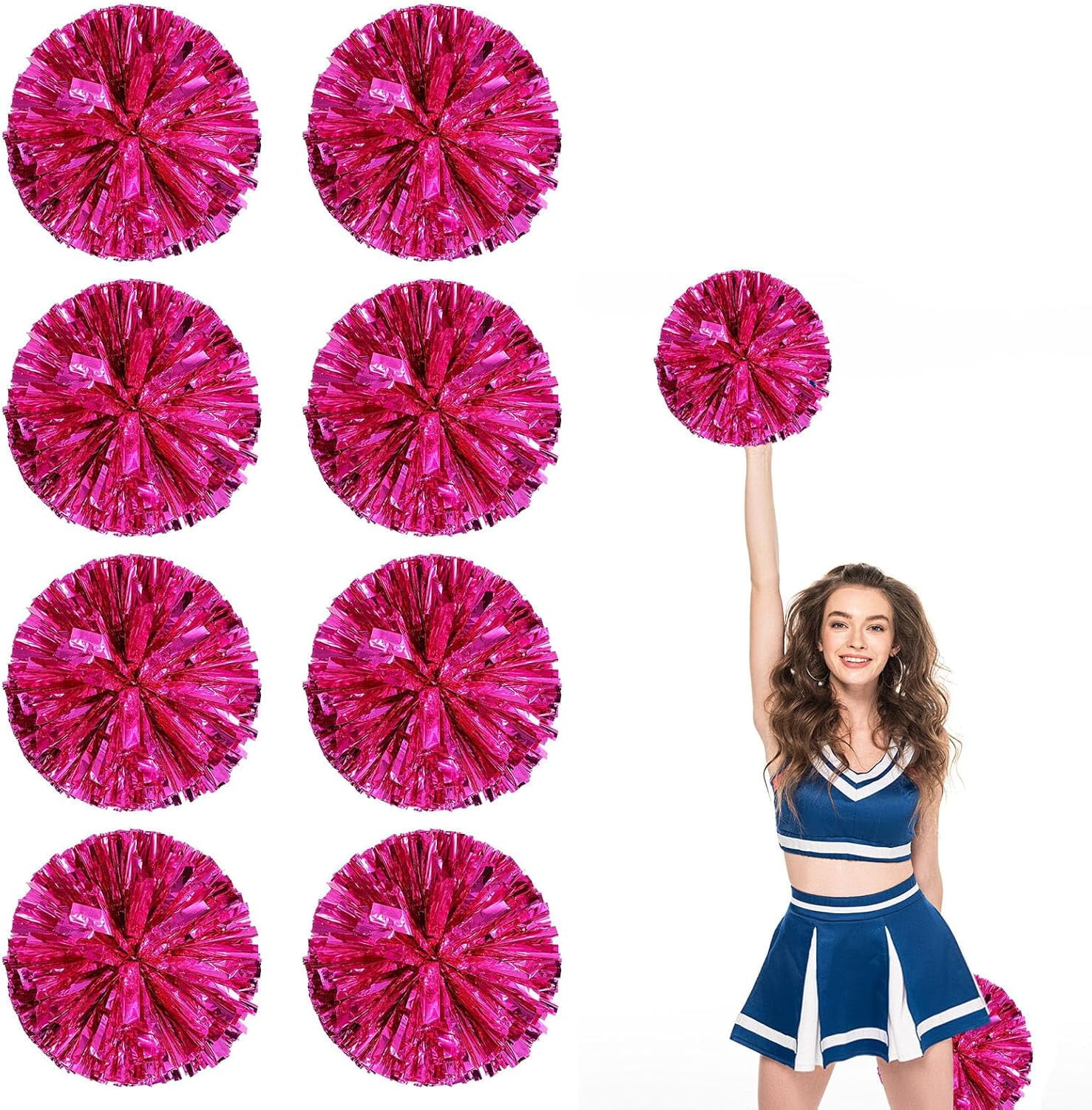 8 Pack pom poms Cheerleading,Cheerleading poms Sports Dance Cheer ...